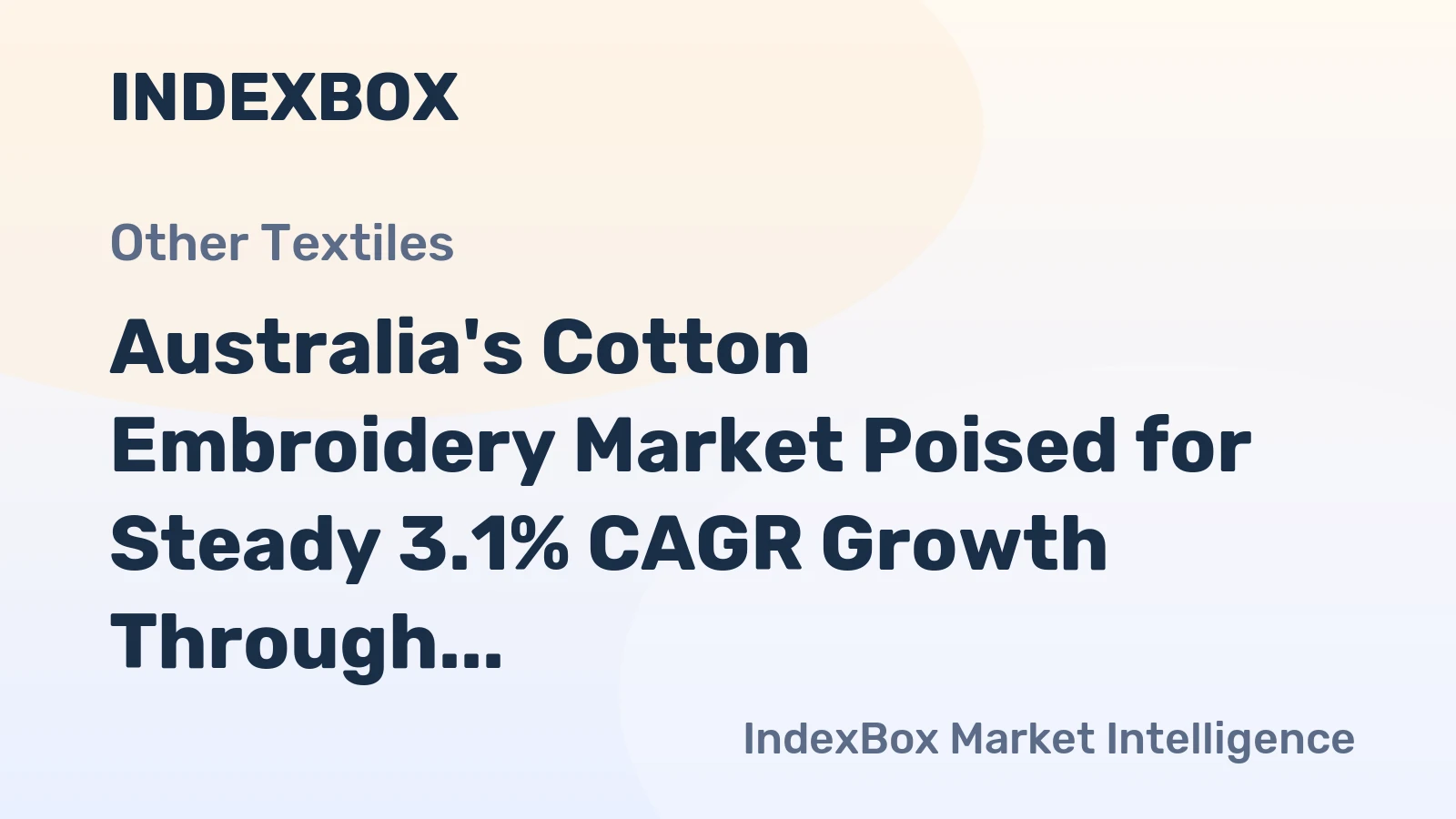 Australia's Cotton Embroidery Market Poised for Steady 3.1% CAGR Growth Through 2035