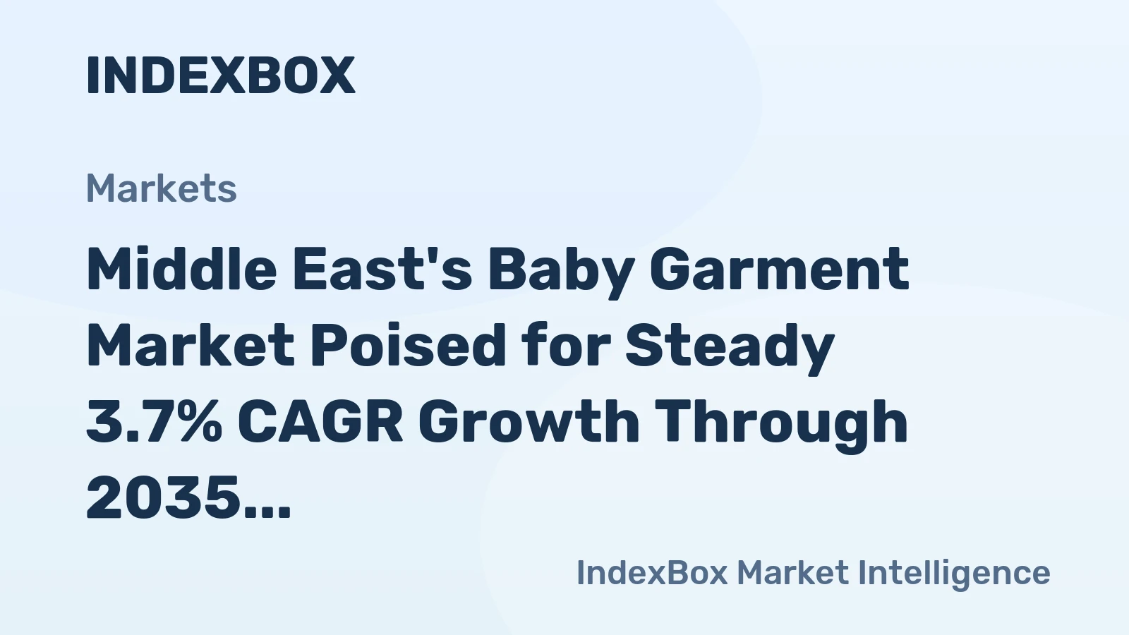 Middle East's Baby Garment Market Poised for Steady 3.7% CAGR Growth Through 2035