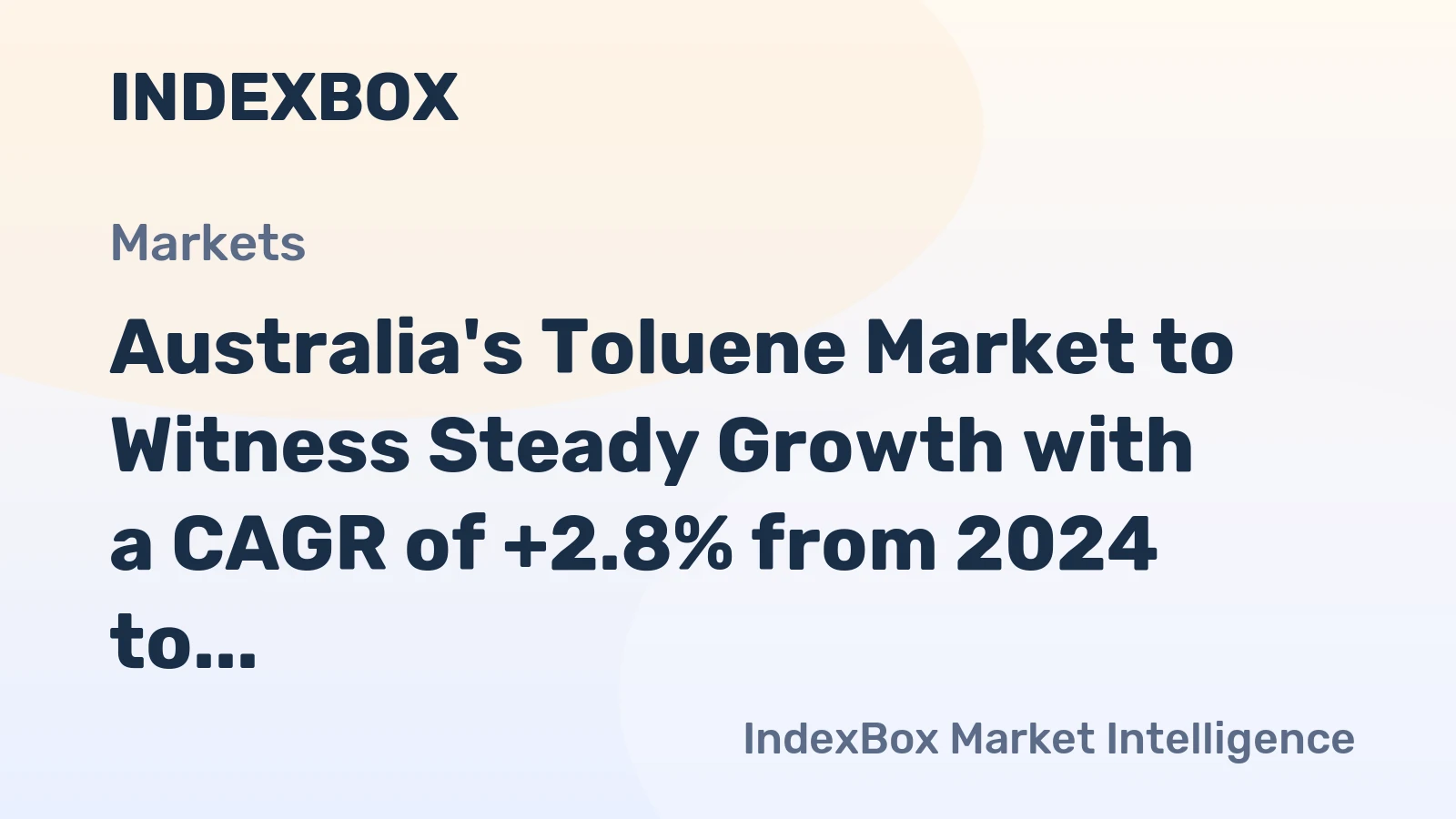 Australia's Toluene Market to Witness Steady Growth with a CAGR of +2.8% from 2024 to 2035