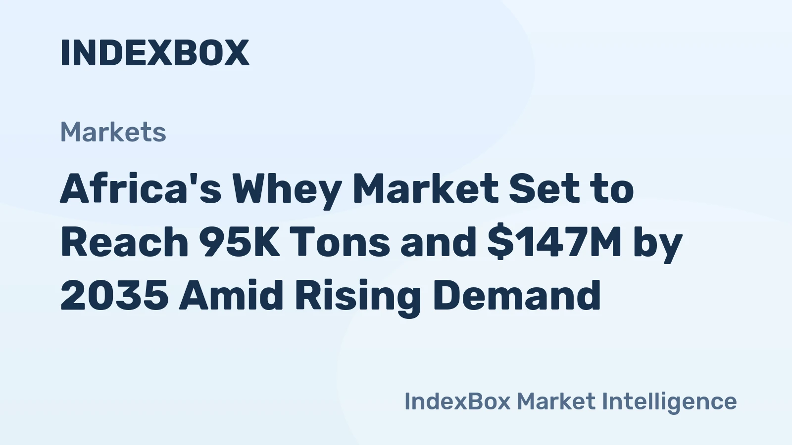 Africa's Whey Market Set to Reach 95K Tons and $147M by 2035 Amid Rising Demand