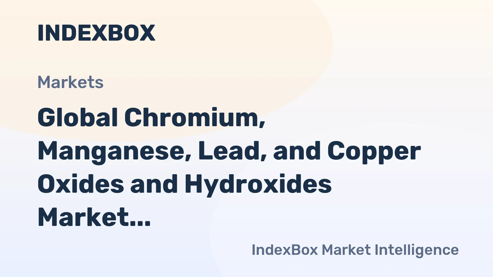 Global Chromium, Manganese, Lead, and Copper Oxides and Hydroxides Market to Grow at a CAGR of +0.7% from 2024 to 2035, Reaching $8B in Value by 2035