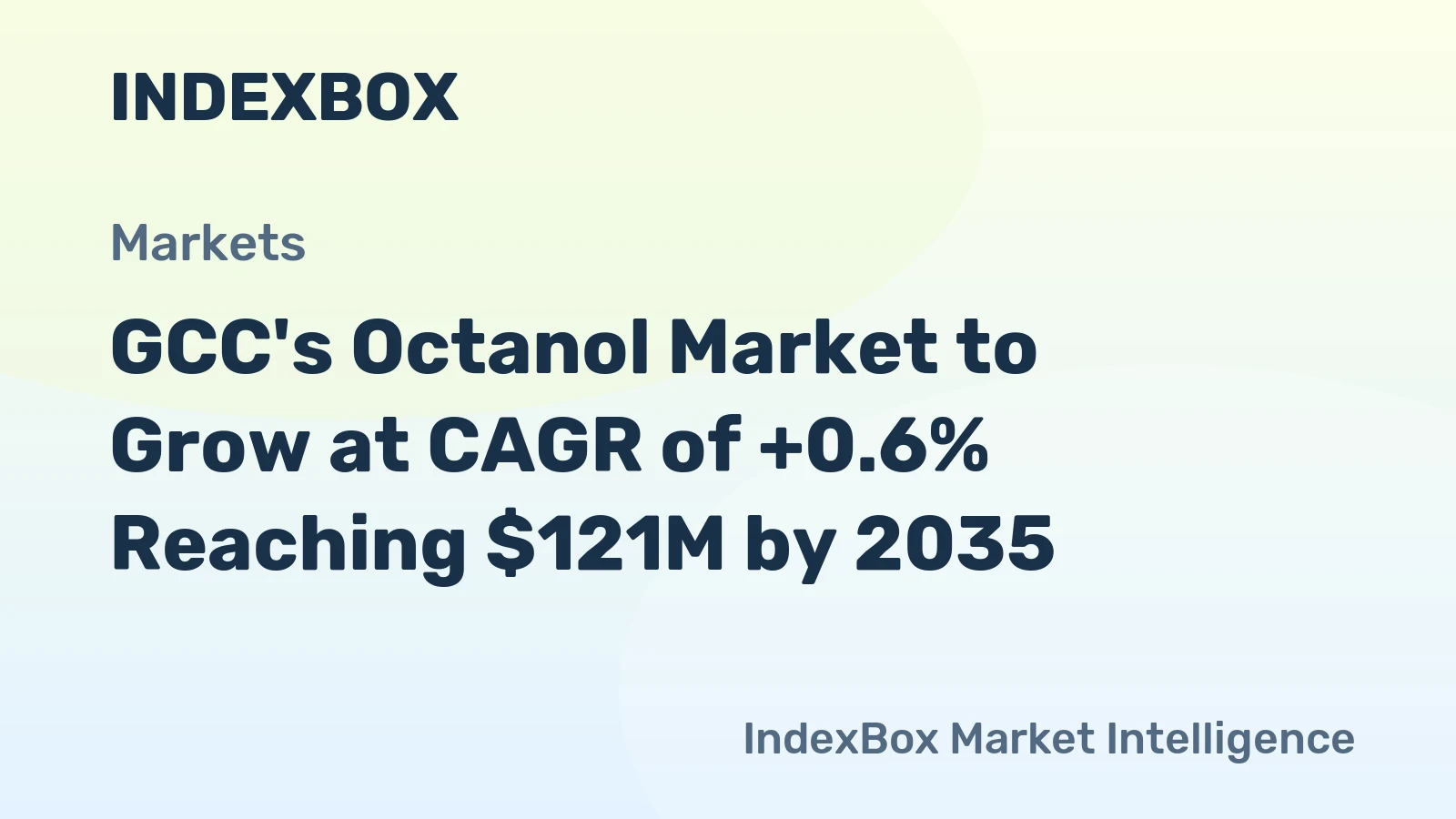 GCC's Octanol Market to Grow at CAGR of +0.6% Reaching $121M by 2035