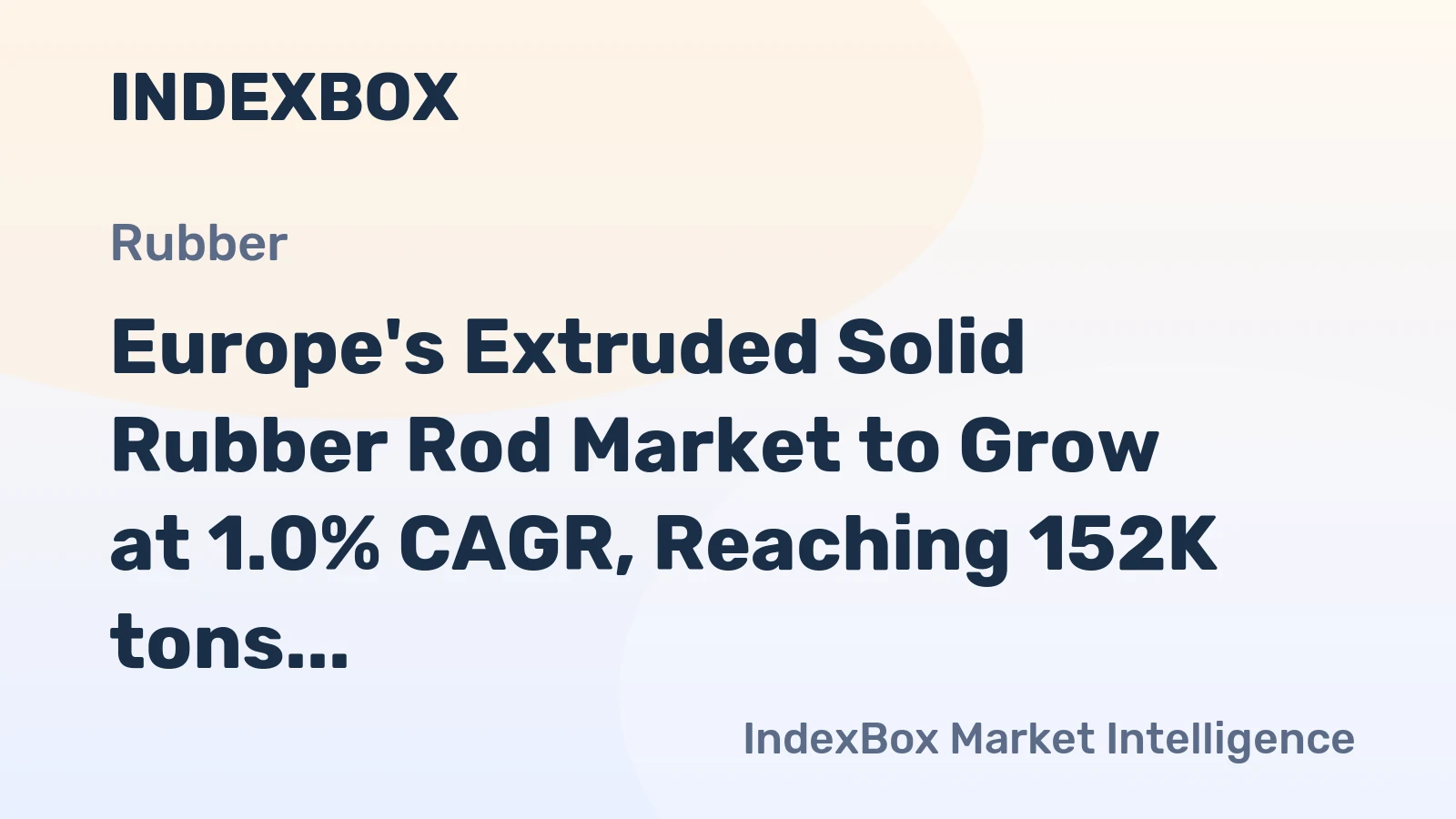 Europe's Extruded Solid Rubber Rod Market to Grow at 1.0% CAGR, Reaching 152K tons by 2035