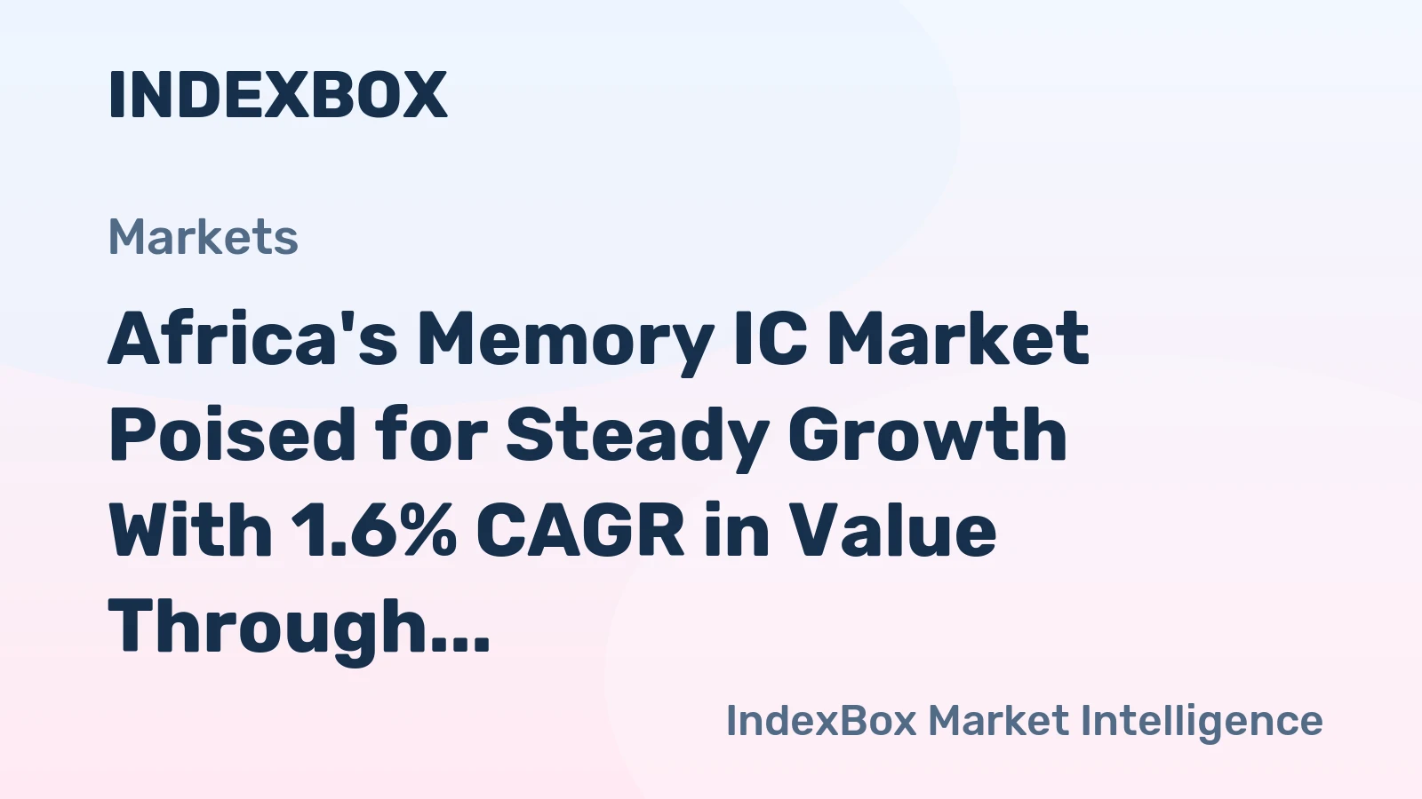Africa's Memory IC Market Poised for Steady Growth With 1.6% CAGR in Value Through 2035