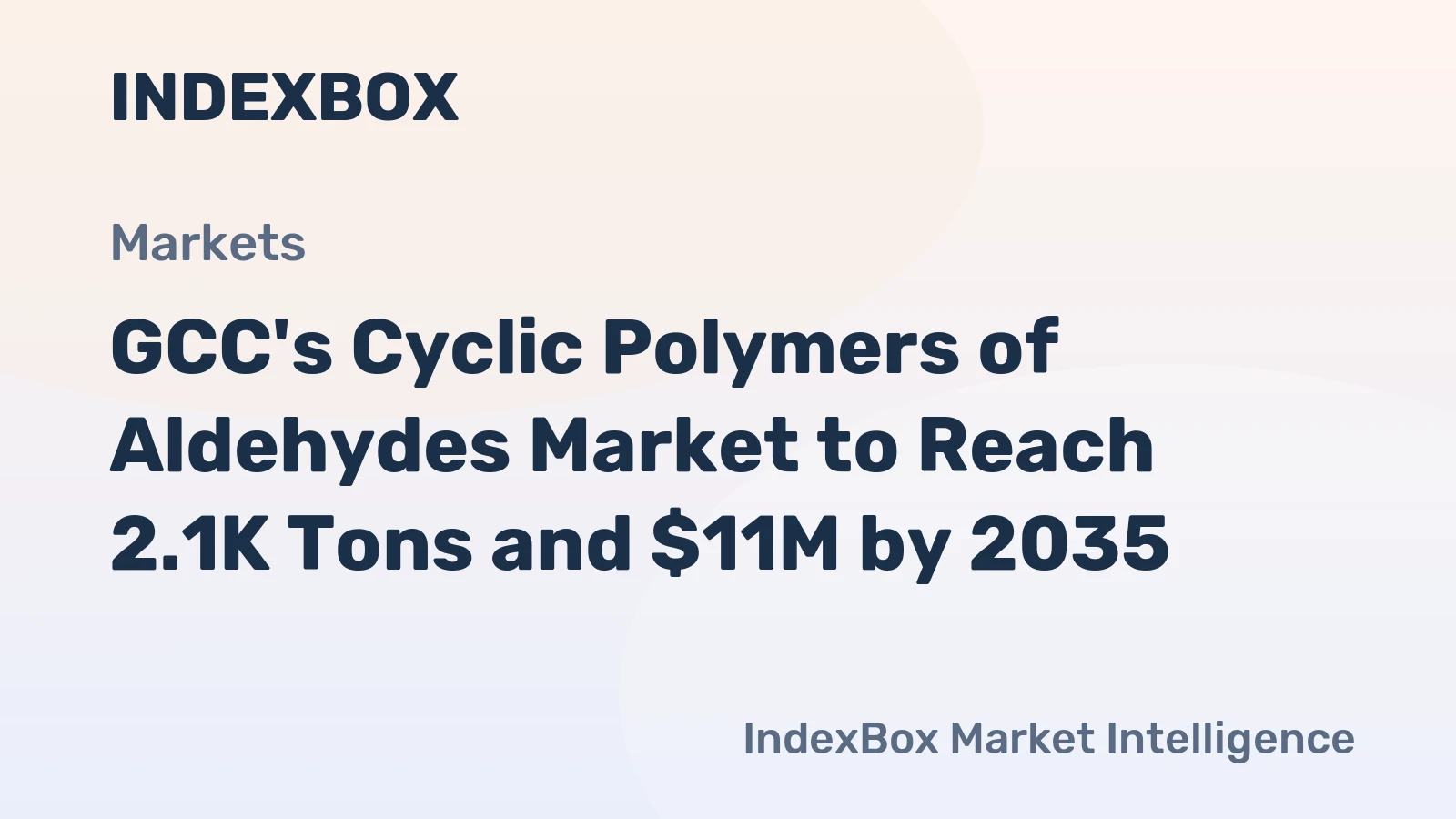 GCC's Cyclic Polymers of Aldehydes Market to Reach 2.1K Tons and $11M by 2035