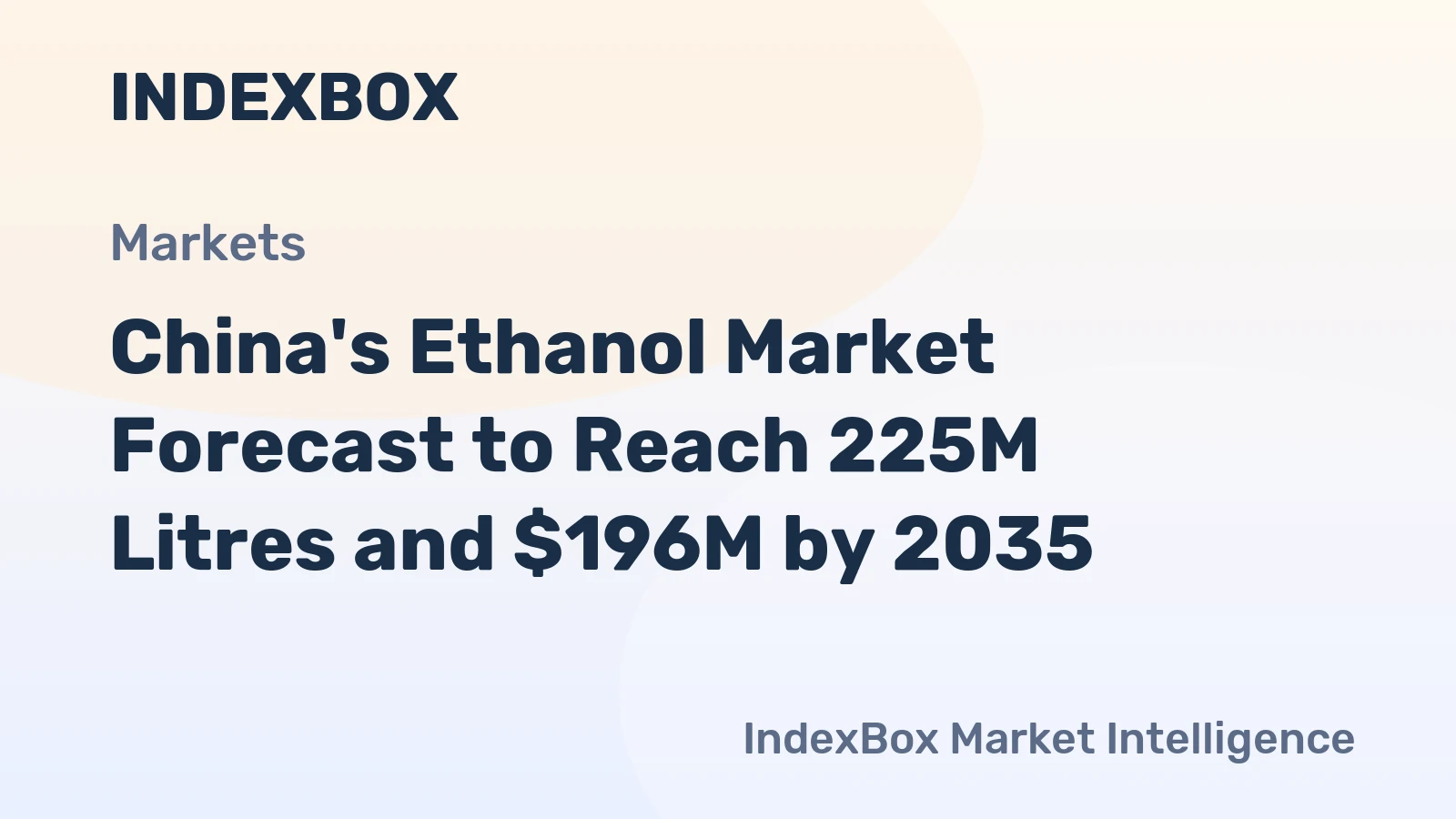 China's Ethanol Market Forecast to Reach 225M Litres and $196M by 2035