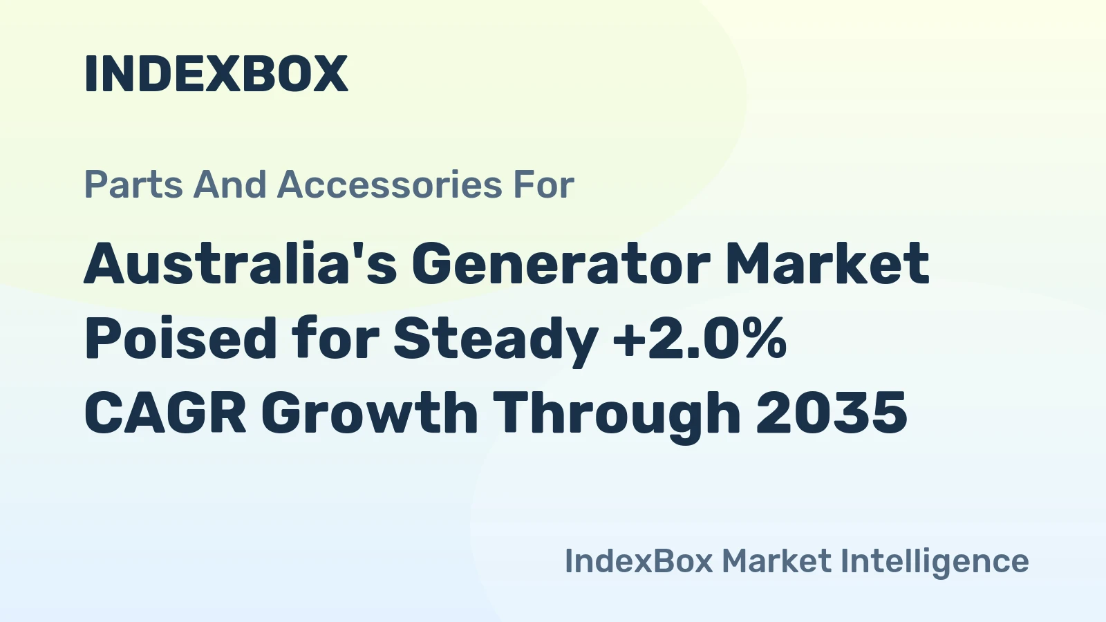 Australia's Generator Market Poised for Steady +2.0% CAGR Growth Through 2035