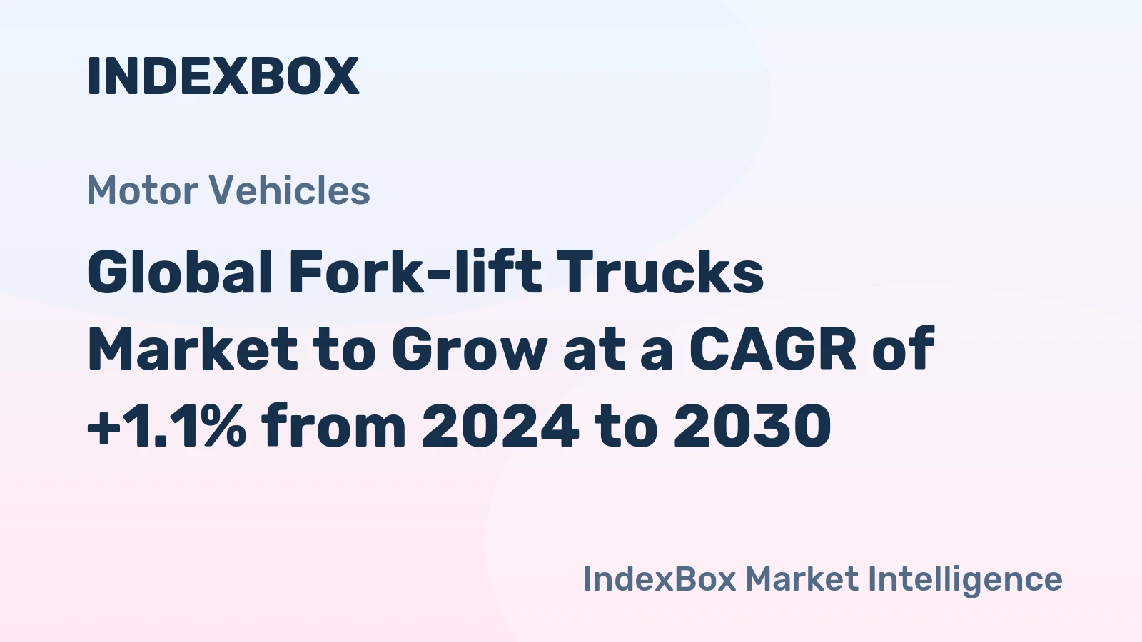 Global Fork-lift Trucks Market to Grow at a CAGR of +1.1% from 2024 to 2030