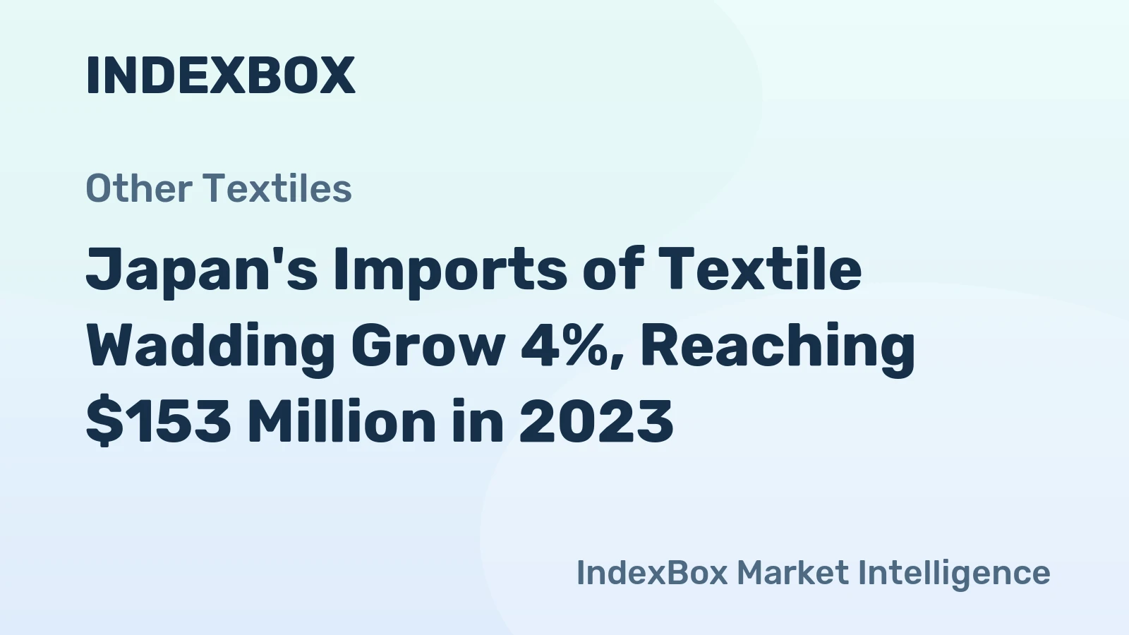 Japan's Imports of Textile Wadding Grow 4%, Reaching $153 Million in 2023