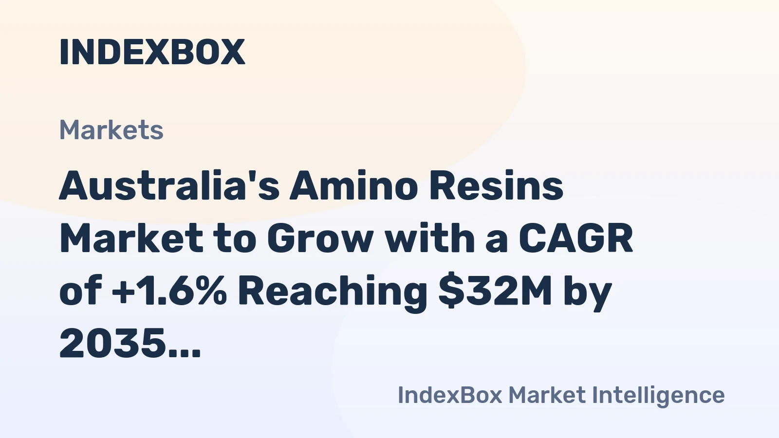 Australia's Amino Resins Market to Grow with a CAGR of +1.6% Reaching $32M by 2035