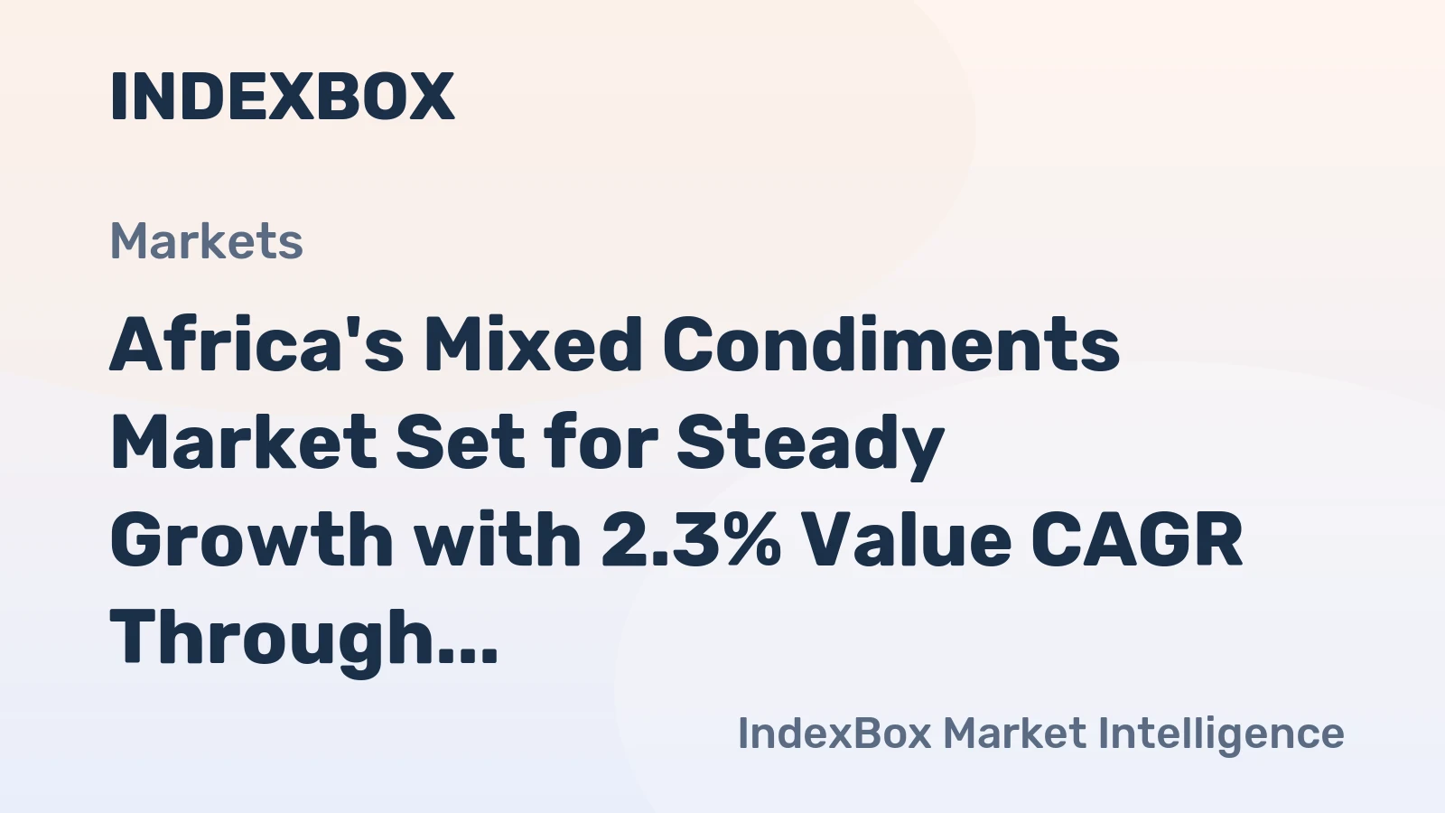Africa's Mixed Condiments Market Set for Steady Growth with 2.3% Value CAGR Through 2035