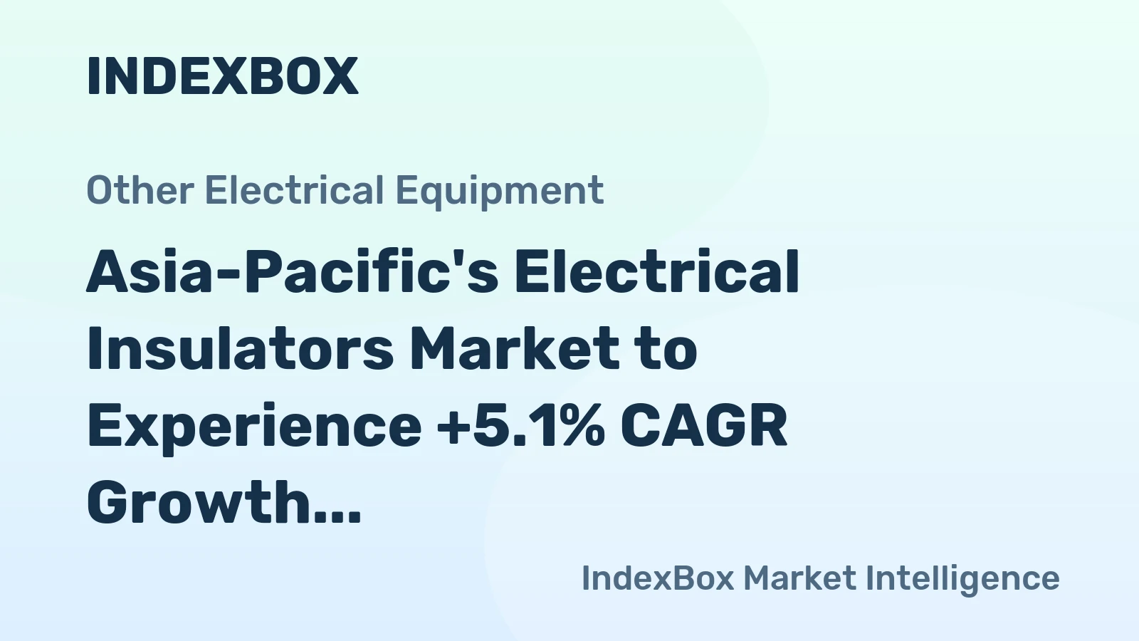 Asia-Pacific's Electrical Insulators Market to Experience +5.1% CAGR Growth, Reaching $9.8B by 2035