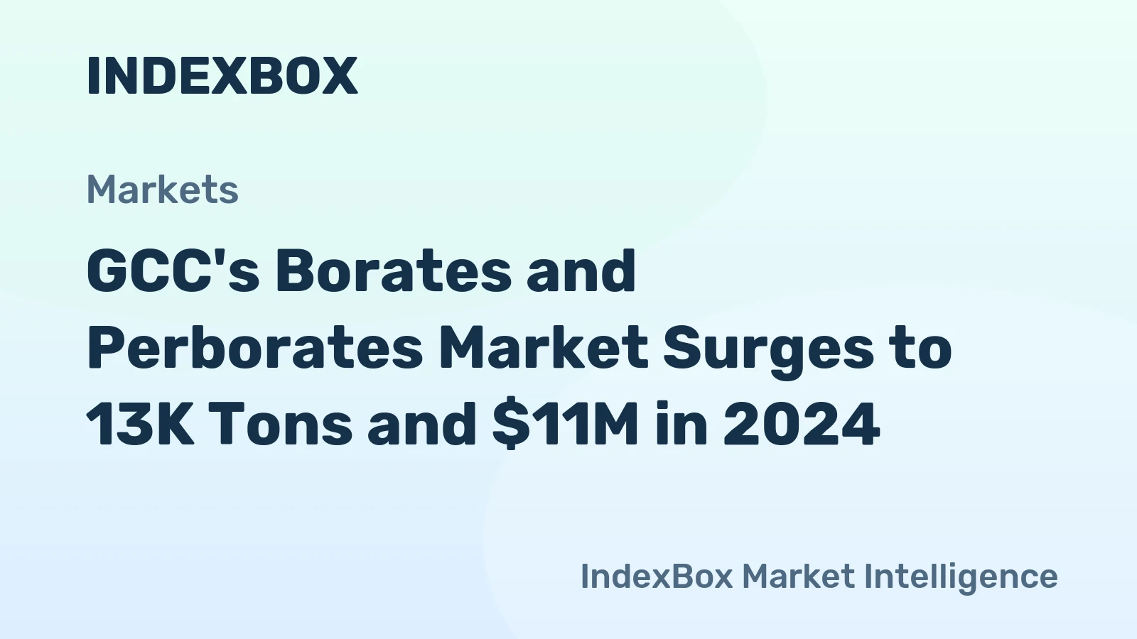 GCC's Borates and Perborates Market Surges to 13K Tons and $11M in 2024