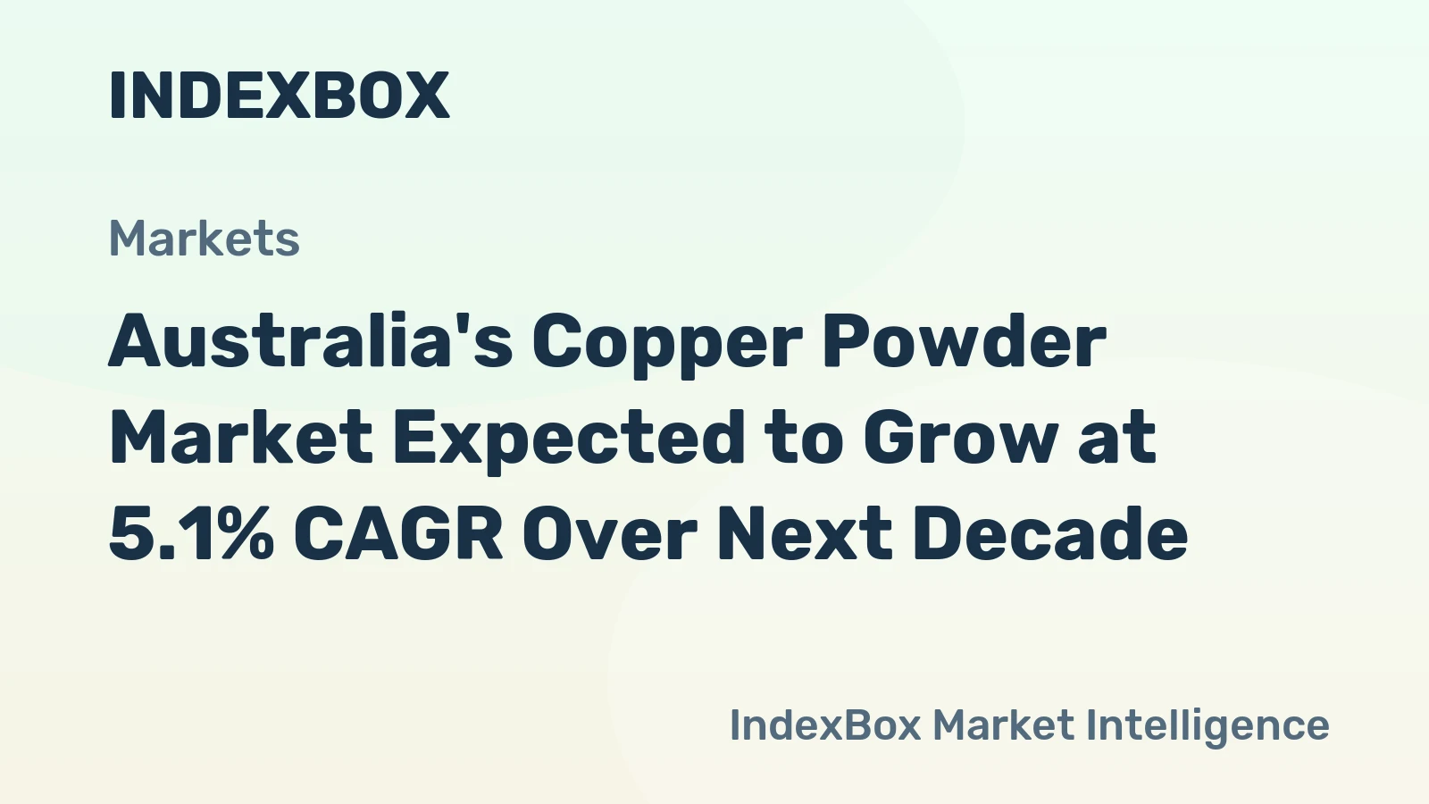 Australia's Copper Powder Market Expected to Grow at 5.1% CAGR Over Next Decade