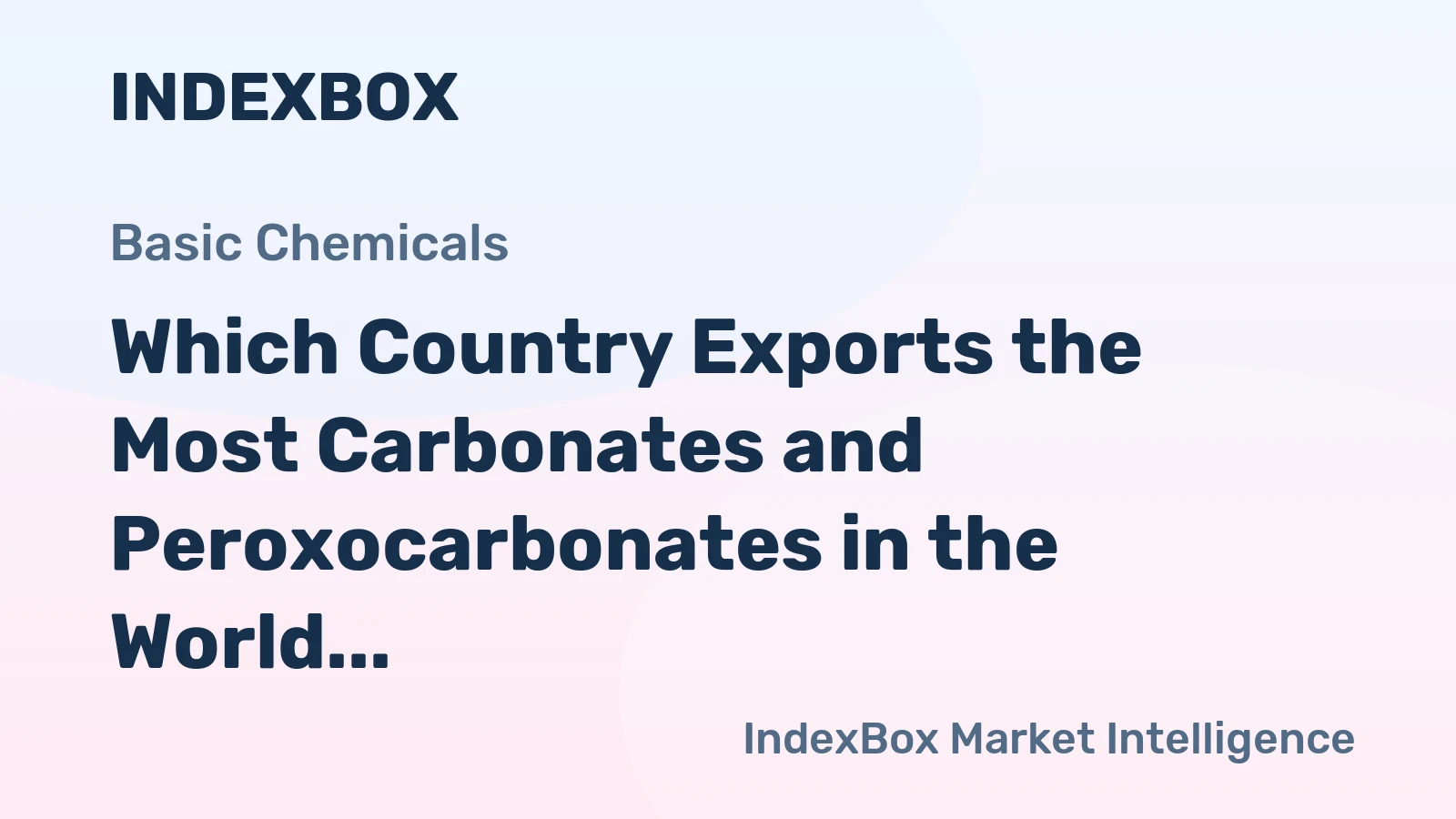 Which Country Exports the Most Carbonates and Peroxocarbonates in the World?