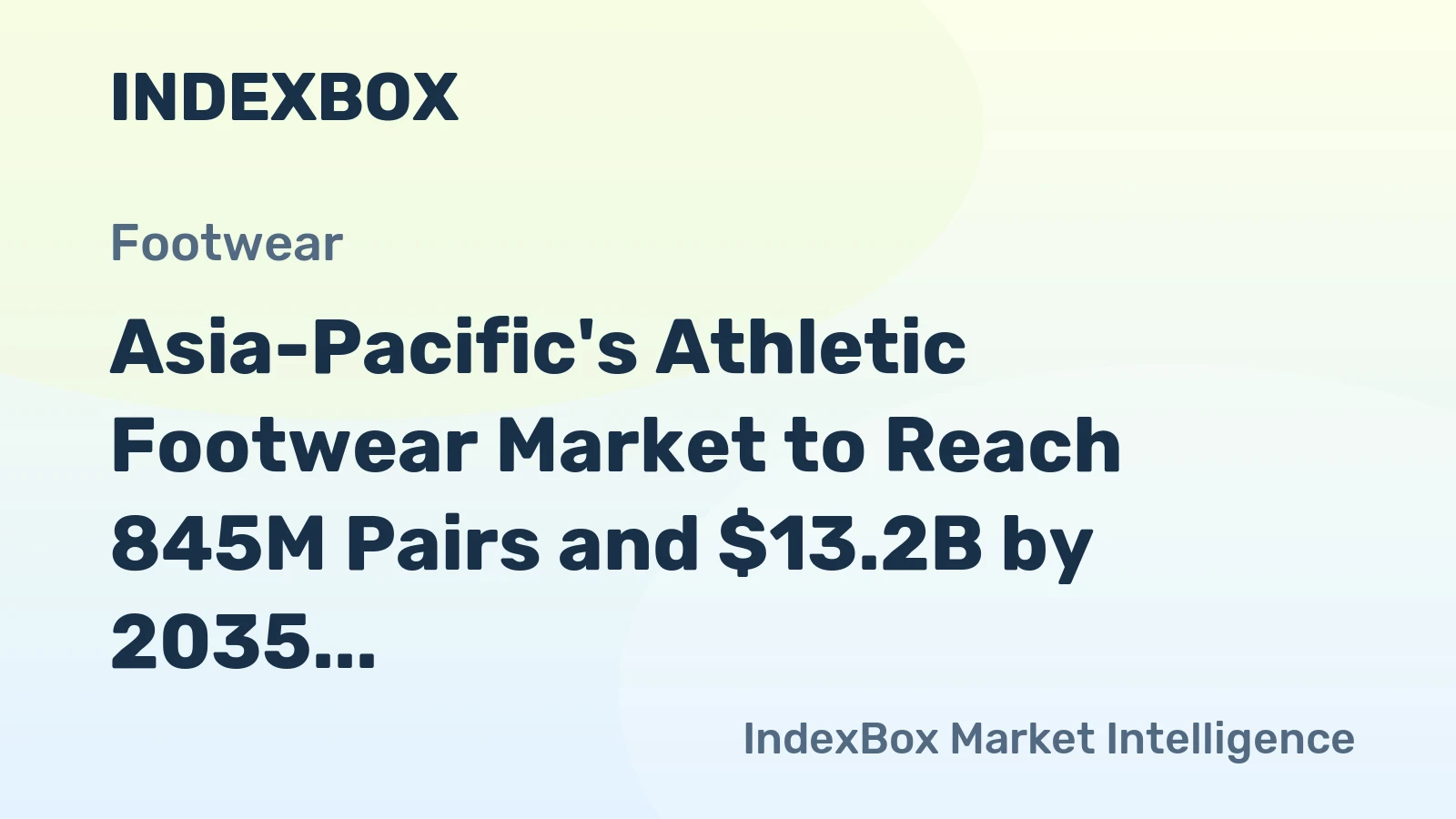 Asia-Pacific's Athletic Footwear Market to Reach 845M Pairs and $13.2B by 2035