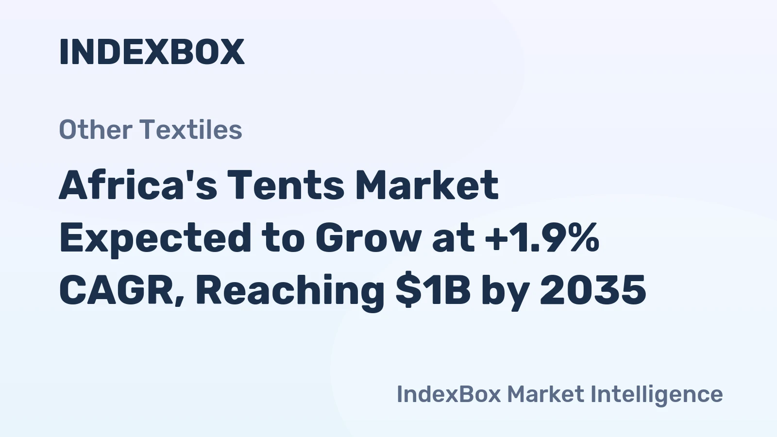 Africa's Tents Market Expected to Grow at +1.9% CAGR, Reaching $1B by 2035