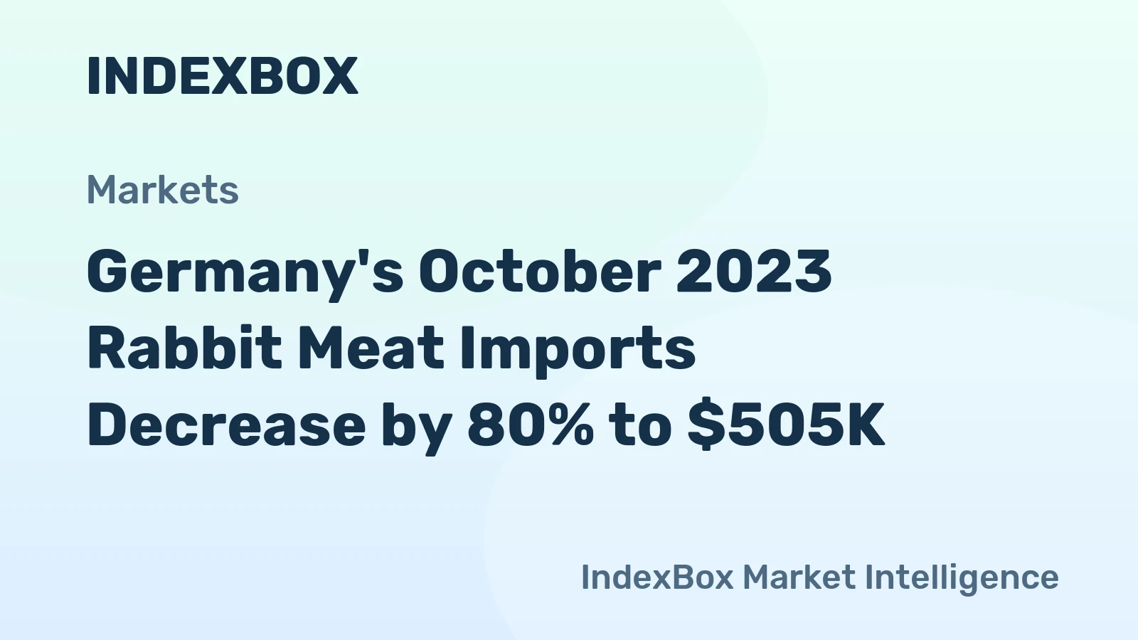 Germany's October 2023 Rabbit Meat Imports Decrease by 80% to $505K