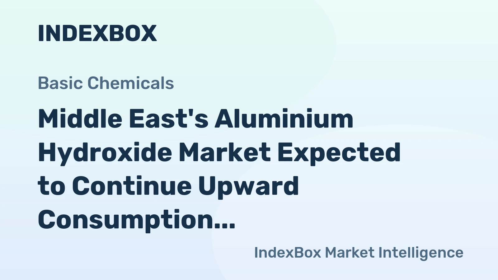 Middle East's Aluminium Hydroxide Market Expected to Continue Upward Consumption Trend, Reaching 1.5M tons and $1.2B by 2035