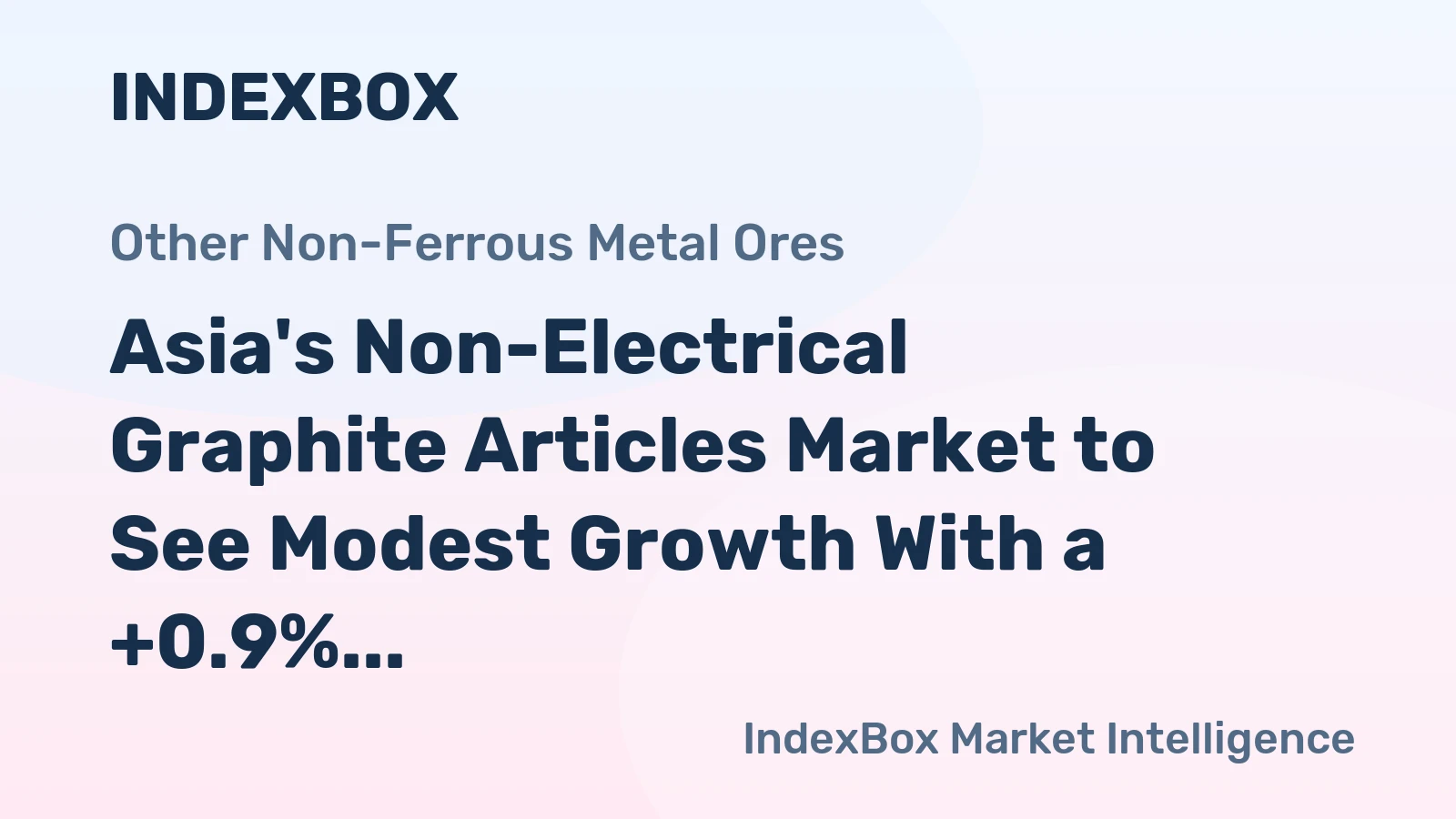 Asia's Non-Electrical Graphite Articles Market to See Modest Growth With a +0.9% Volume CAGR Through 2035