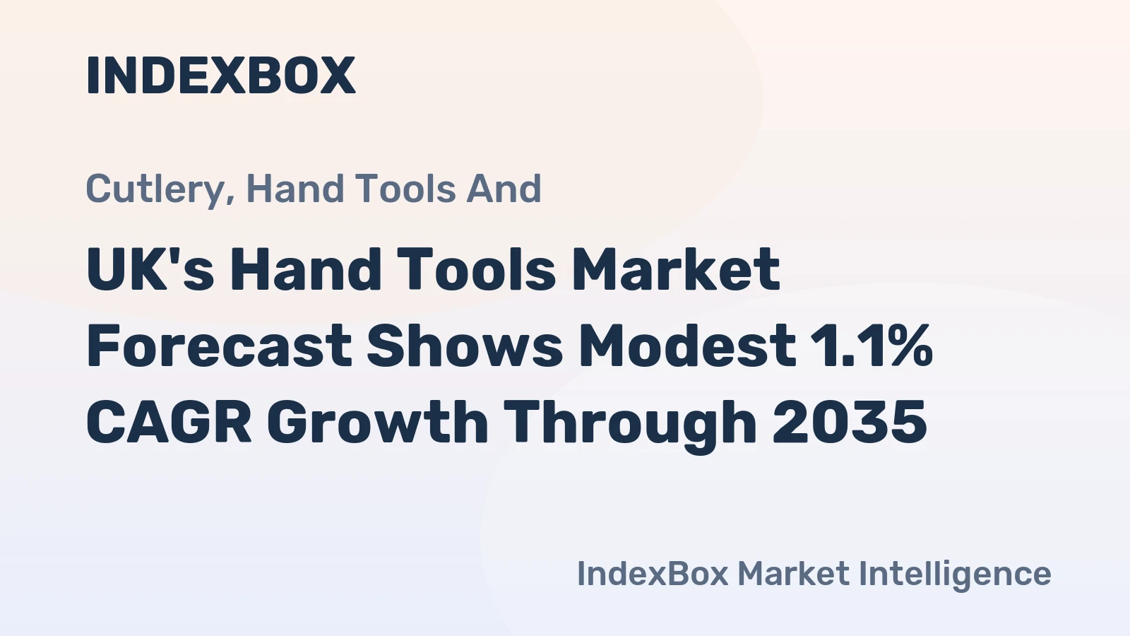 UK's Hand Tools Market Forecast Shows Modest 1.1% CAGR Growth Through 2035