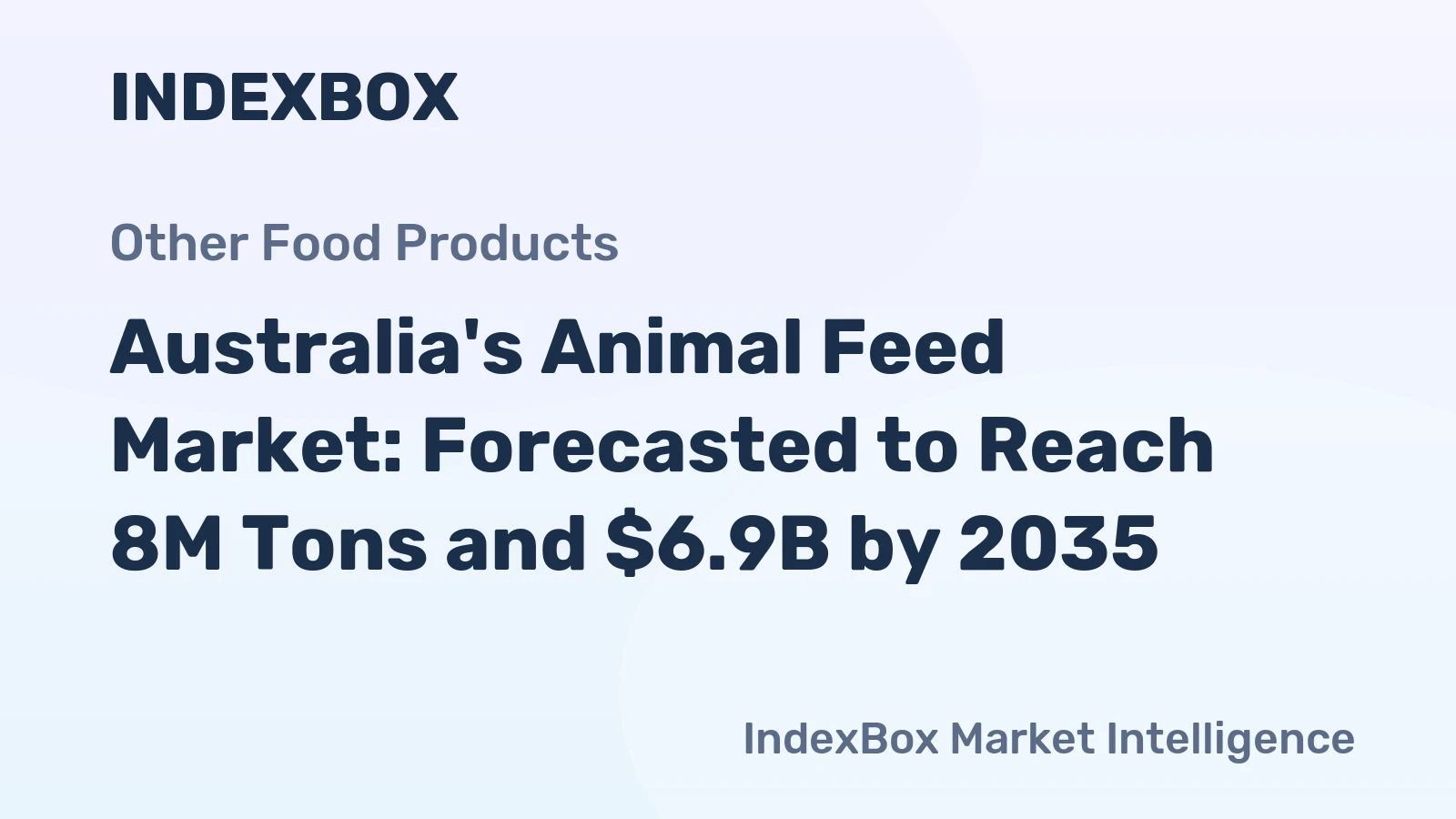 Australia's Animal Feed Market: Forecasted to Reach 8M Tons and $6.9B by 2035