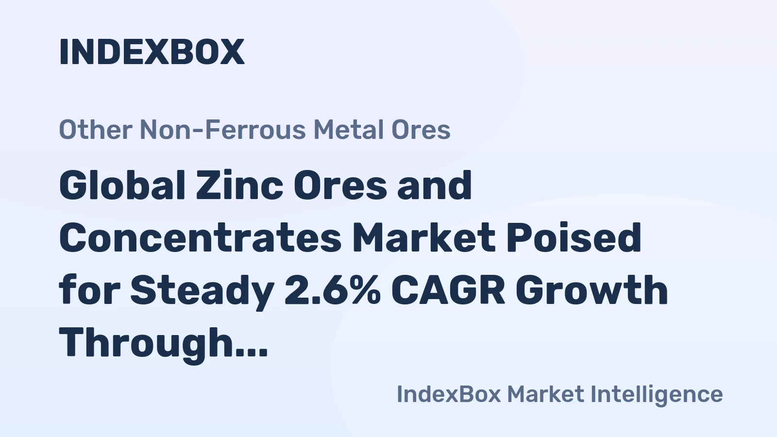Global Zinc Ores and Concentrates Market Poised for Steady 2.6% CAGR Growth Through 2035