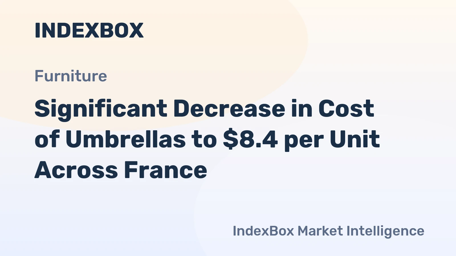 Significant Decrease in Cost of Umbrellas to $8.4 per Unit Across France.