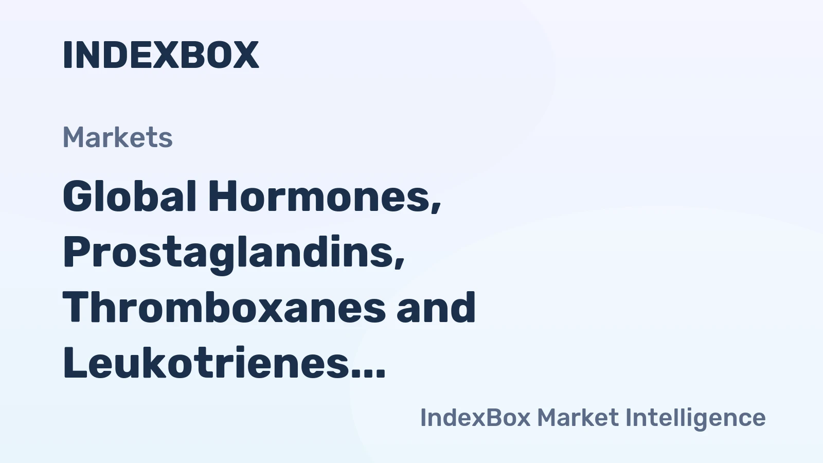 Global Hormones, Prostaglandins, Thromboxanes and Leukotrienes Market to Grow at a CAGR of 1.9% through 2035, Reaching $187.1B