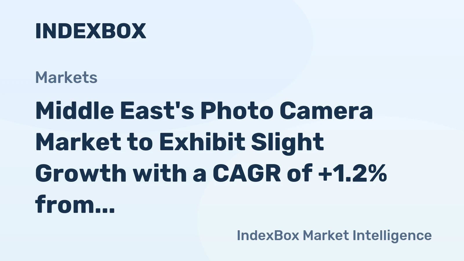 Middle East's Photo Camera Market to Exhibit Slight Growth with a CAGR of +1.2% from 2024 to 2035