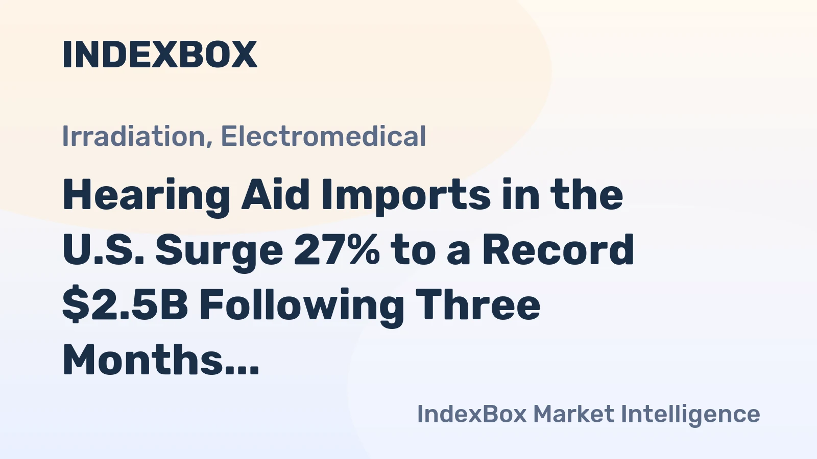 Hearing Aid Imports in the U.S. Surge 27% to a Record $2.5B Following Three Months of Growth in 2023