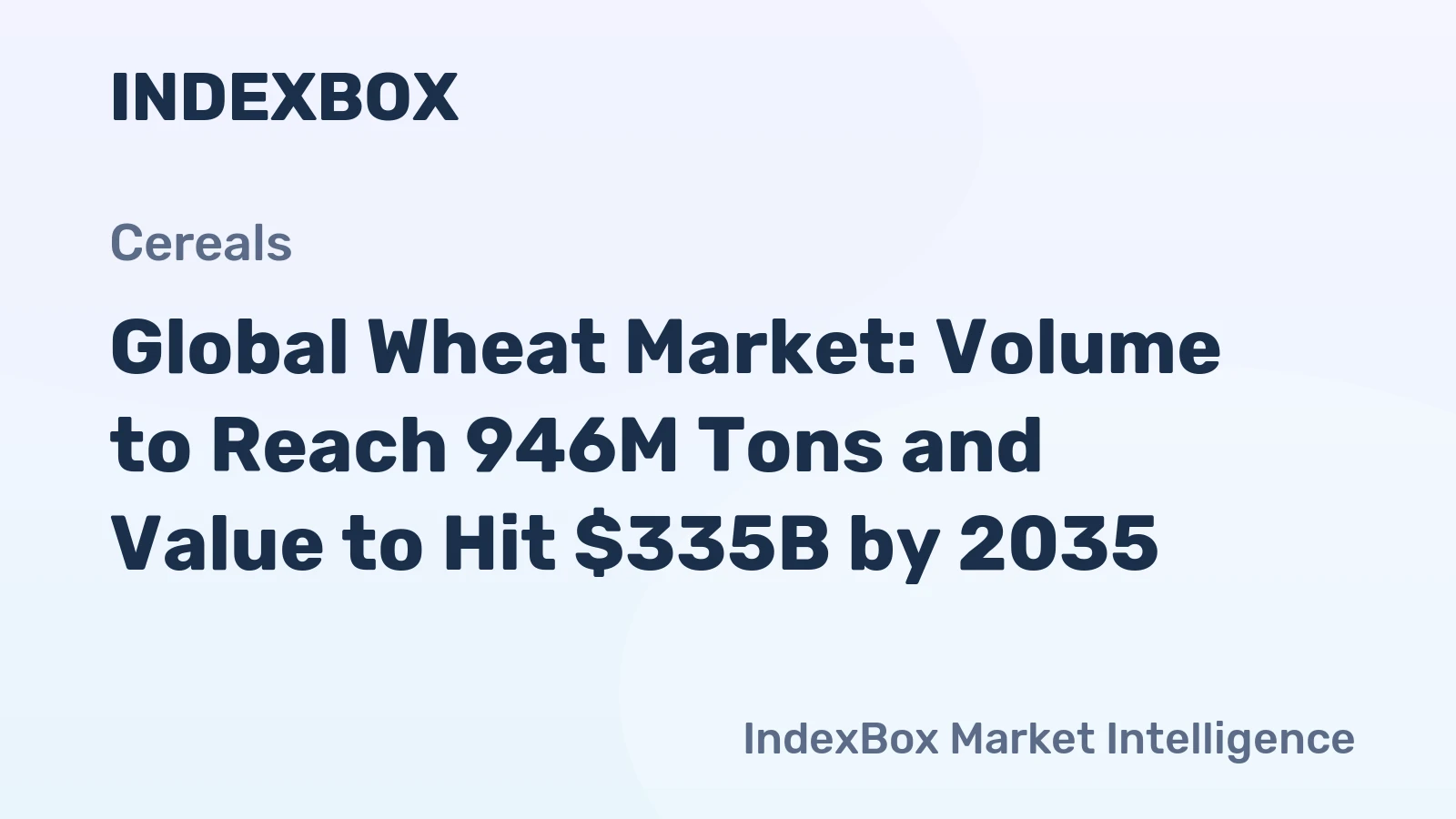 Global Wheat Market: Volume to Reach 946M Tons and Value to Hit $335B by 2035