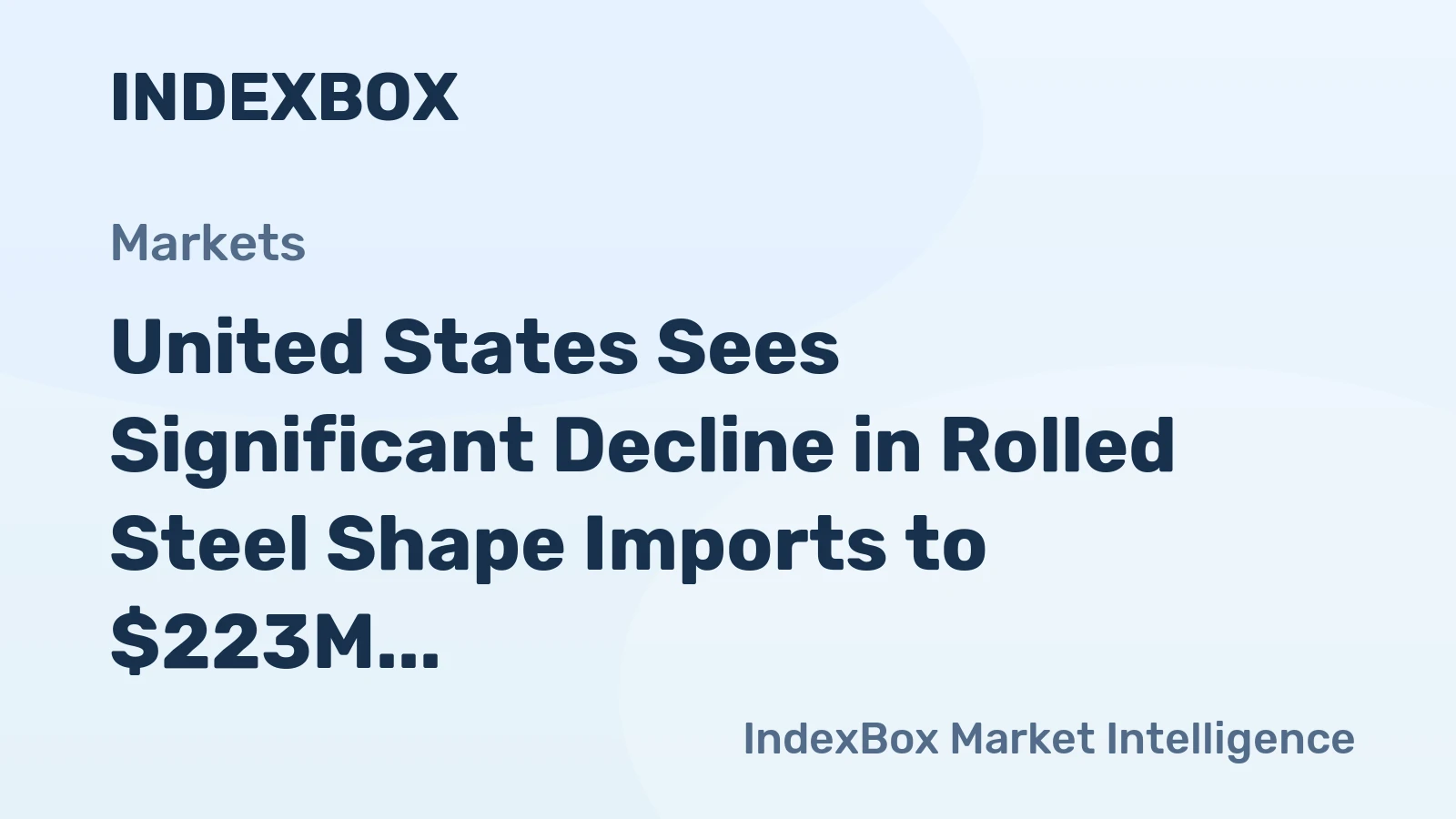 United States Sees Significant Decline in Rolled Steel Shape Imports to $223M in 2023