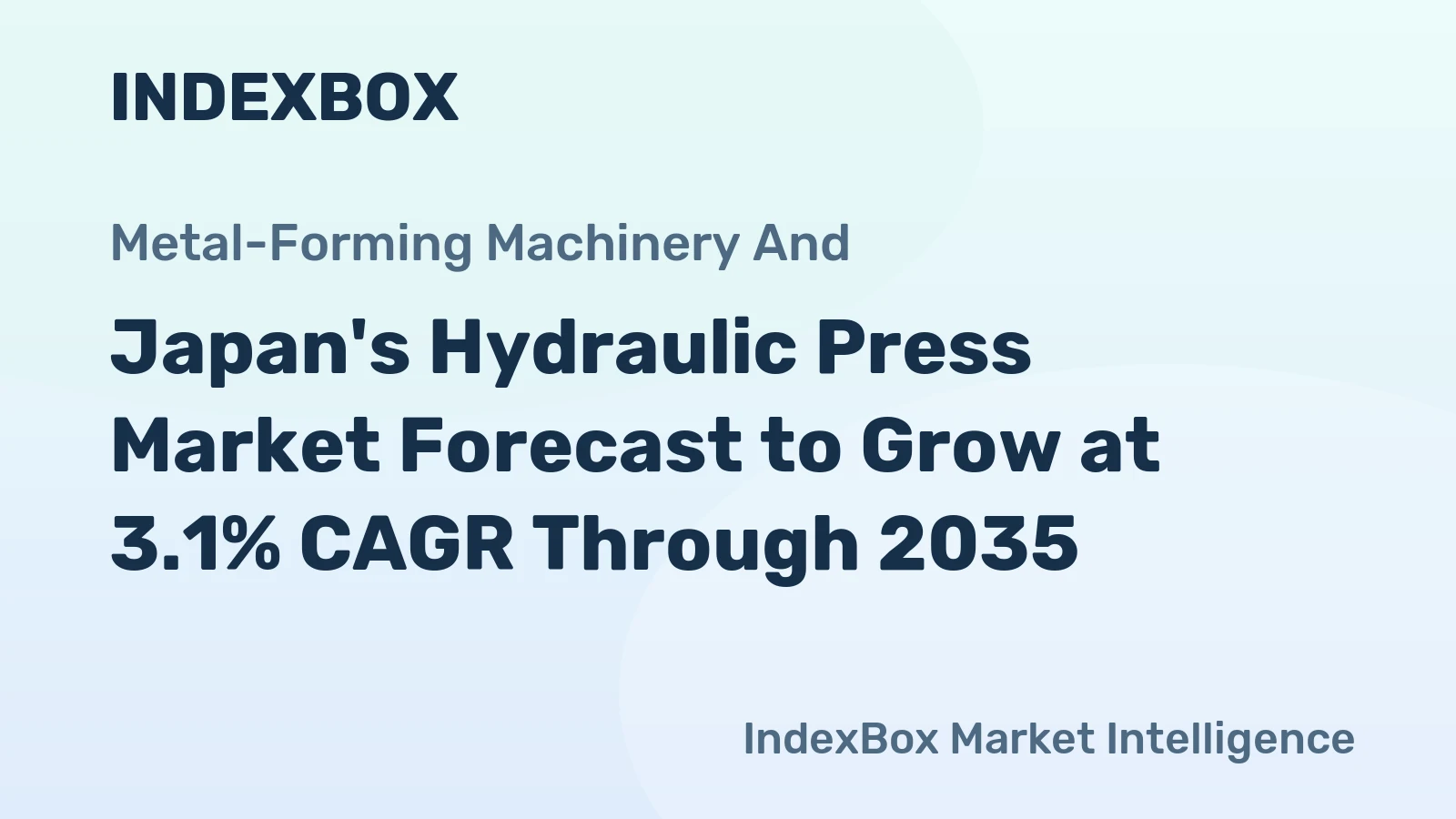 Japan's Hydraulic Press Market Forecast to Grow at 3.1% CAGR Through 2035