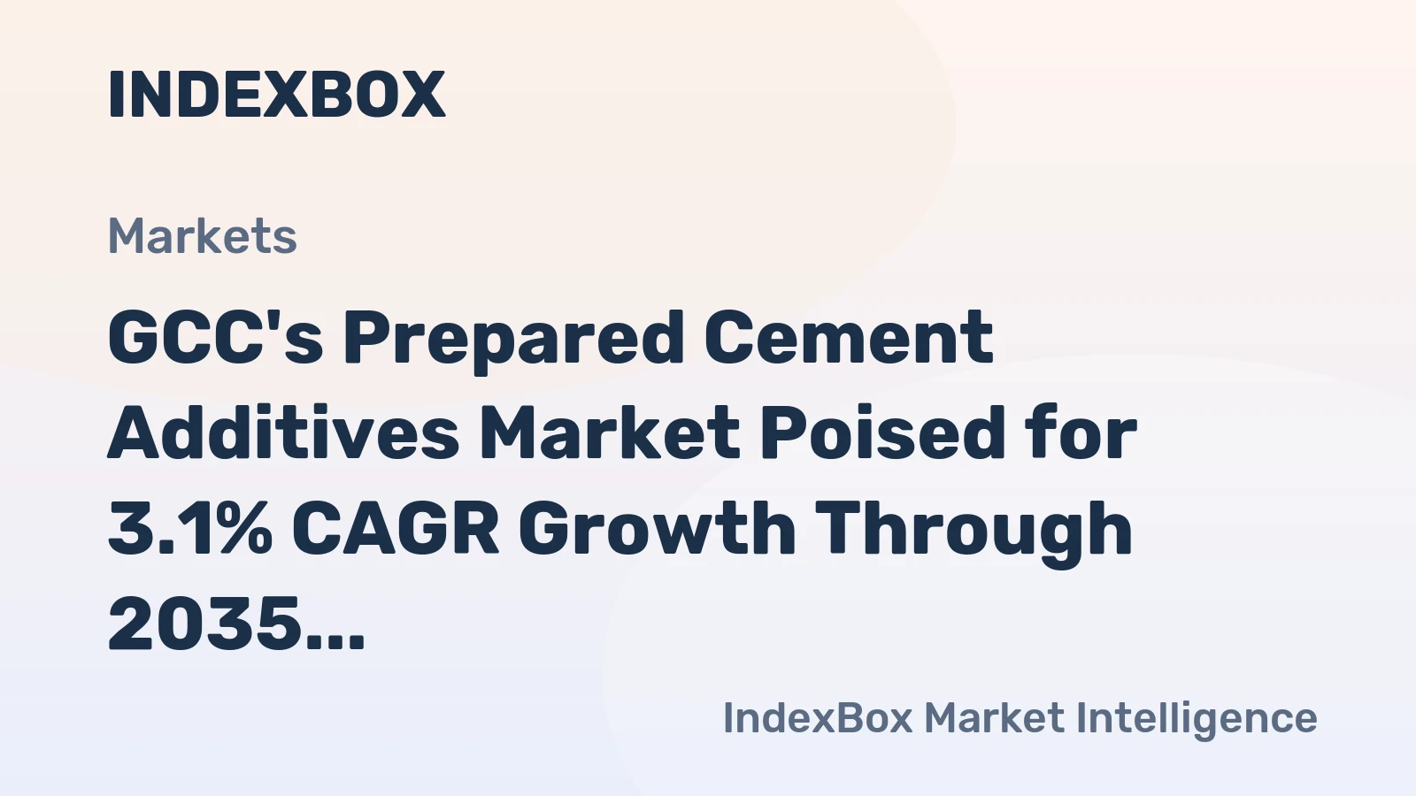 GCC's Prepared Cement Additives Market Poised for 3.1% CAGR Growth Through 2035
