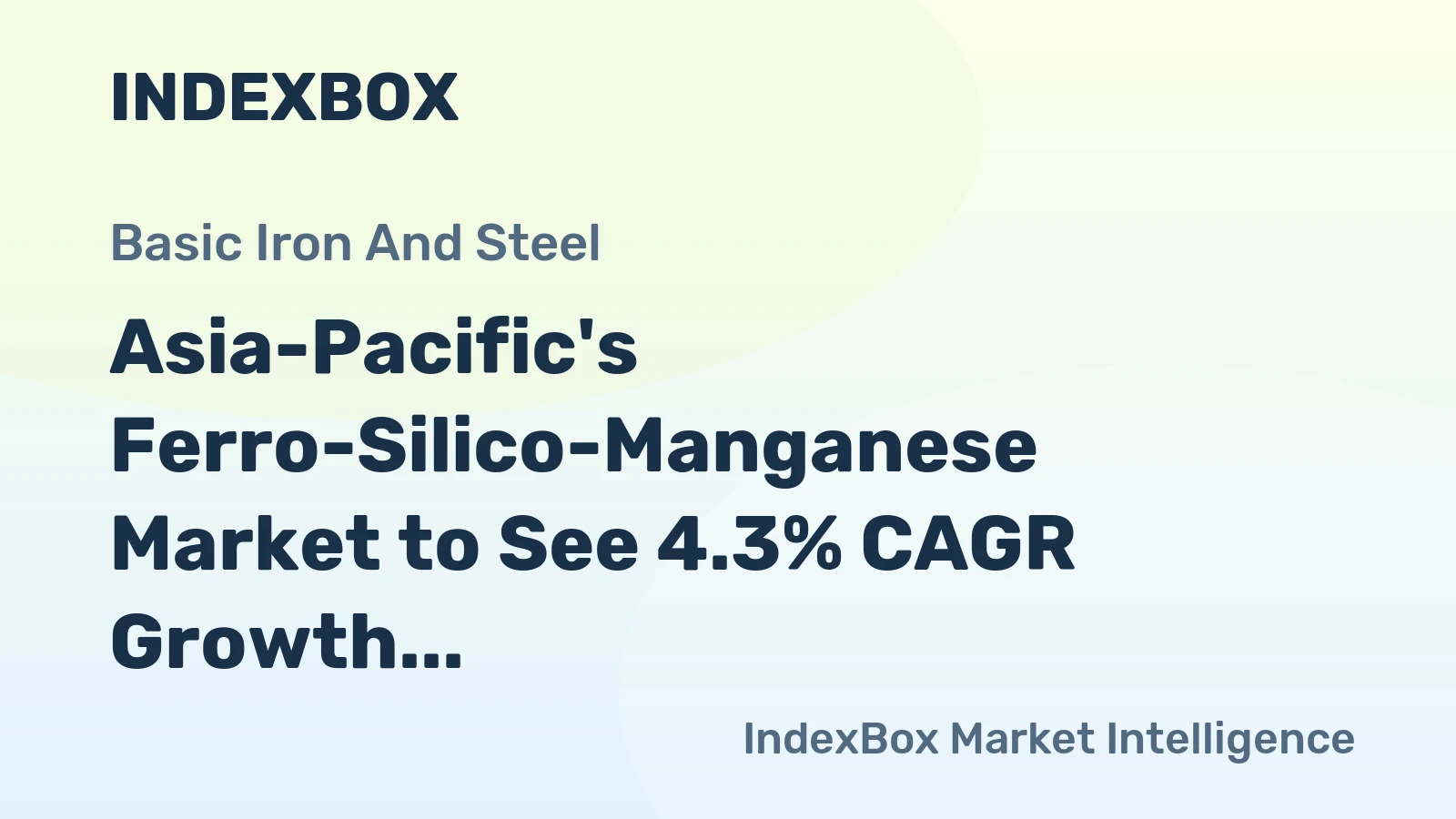 Asia-Pacific's Ferro-Silico-Manganese Market to See 4.3% CAGR Growth Through 2035