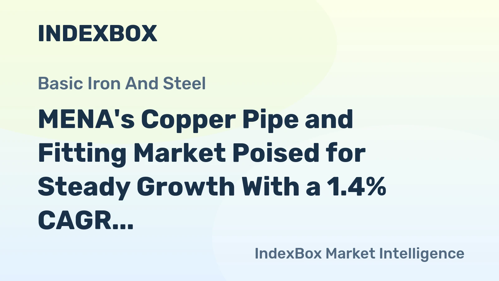 MENA's Copper Pipe and Fitting Market Poised for Steady Growth With a 1.4% CAGR Through 2035