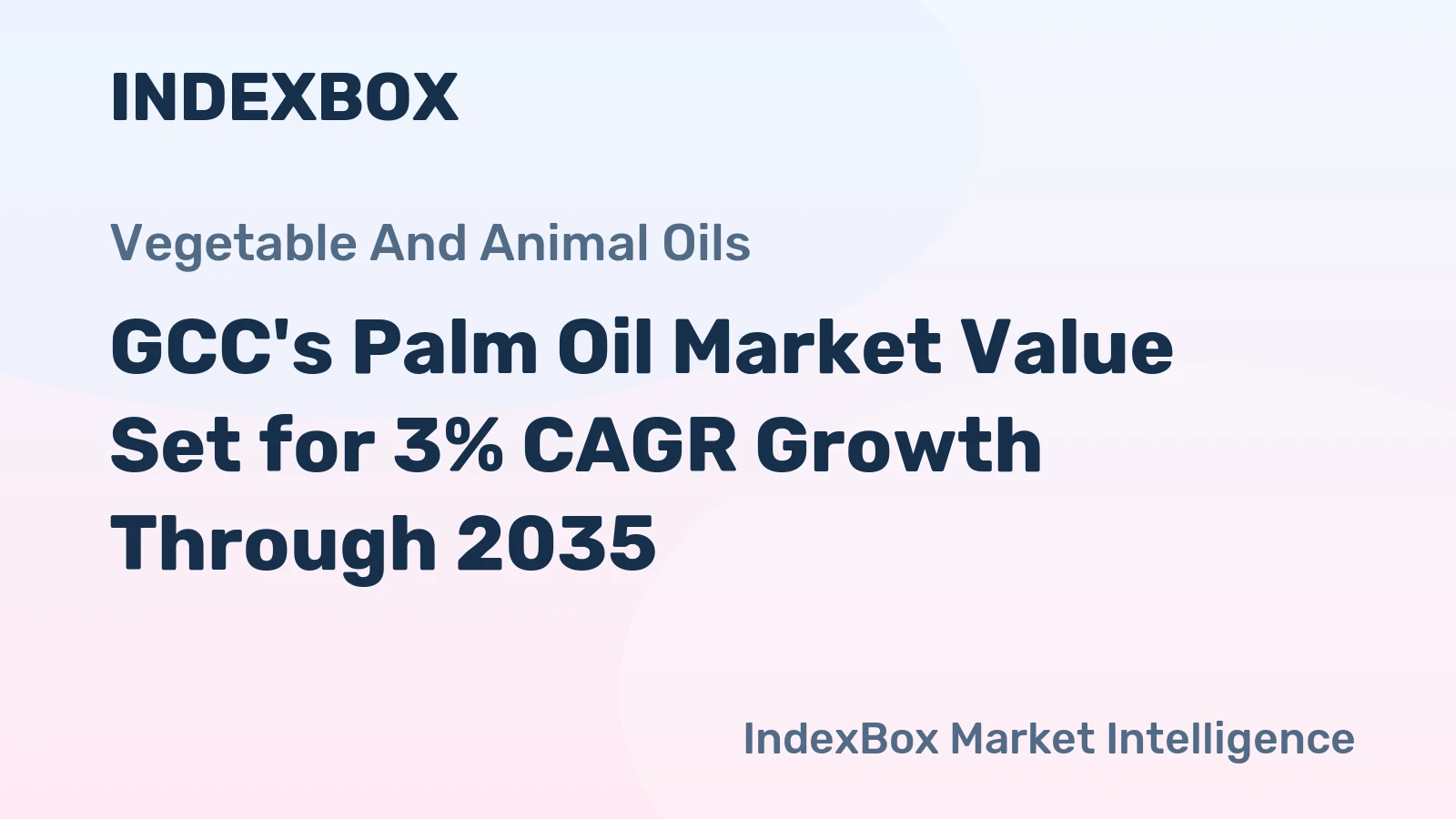 GCC's Palm Oil Market Value Set for 3% CAGR Growth Through 2035