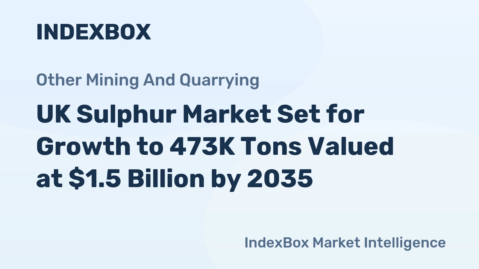 UK Sulphur Market Set for Growth to 473K Tons Valued at $1.5 Billion by 2035