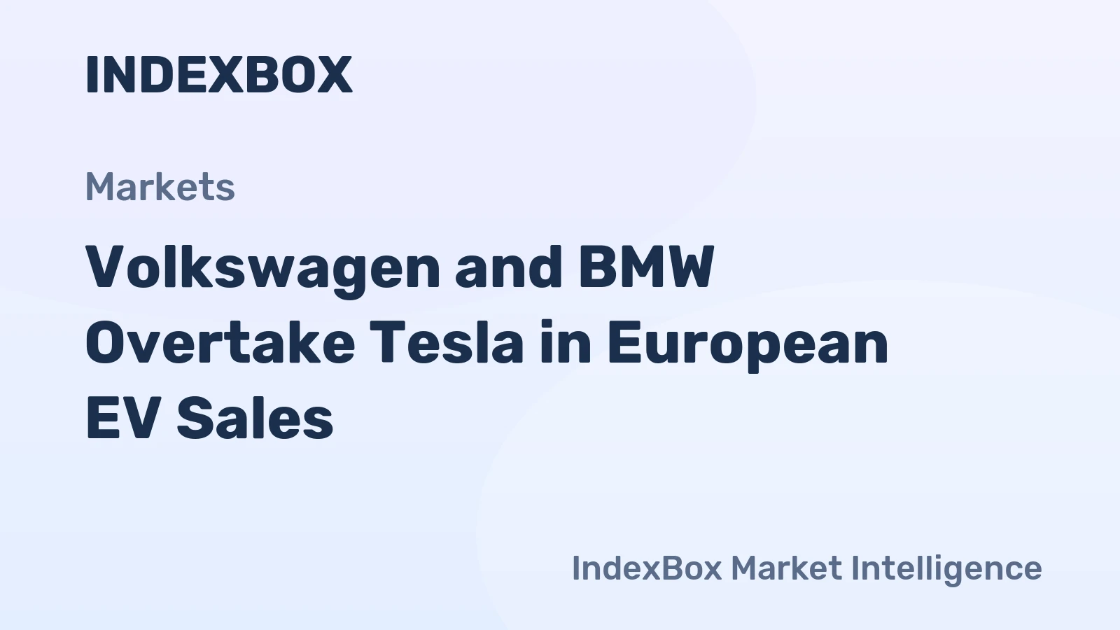 Volkswagen and BMW Overtake Tesla in European EV Sales