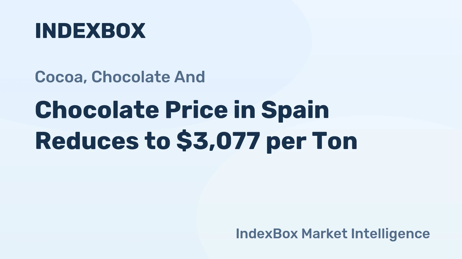 Chocolate Price in Spain Reduces to $3,077 per Ton