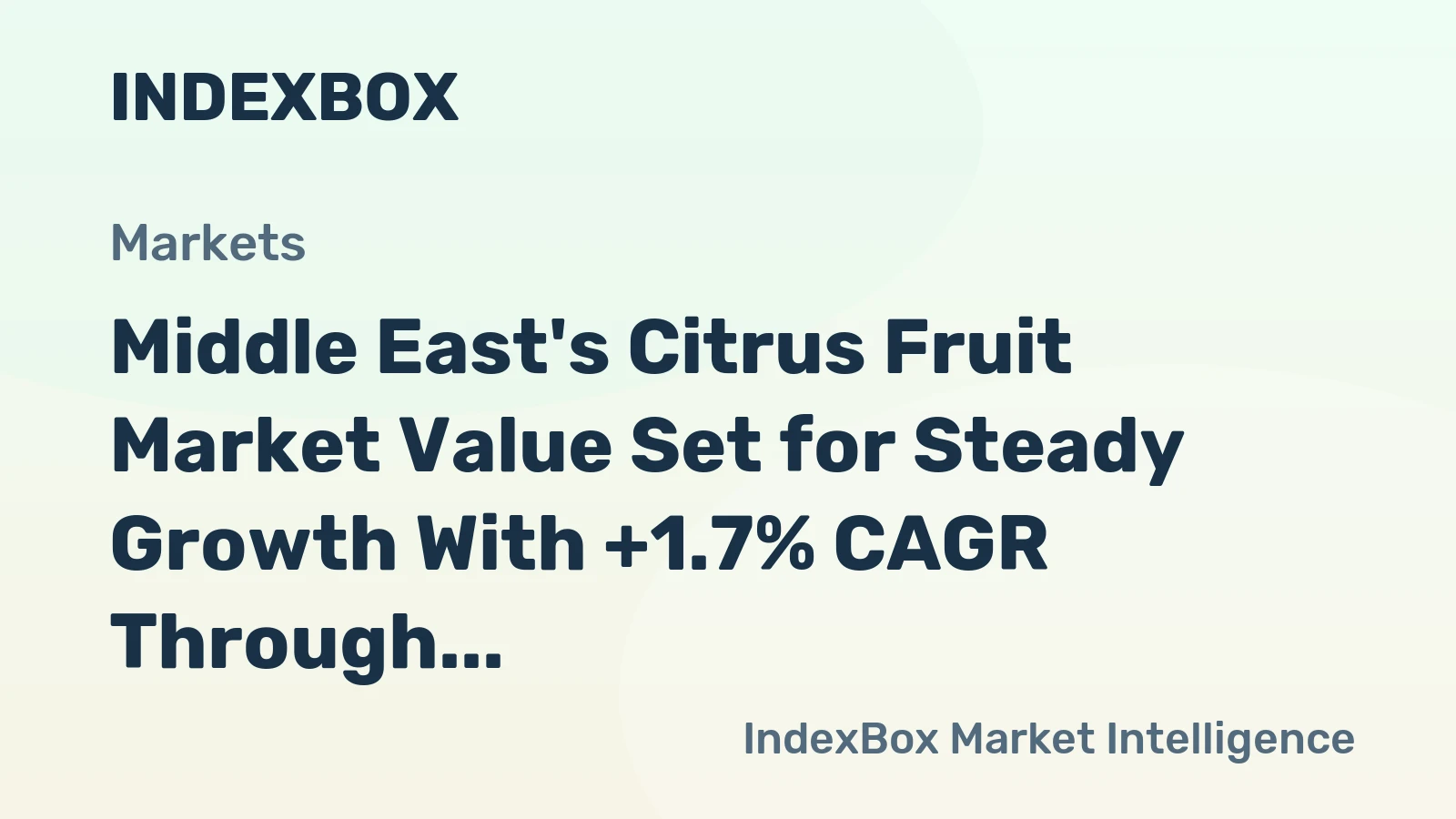 Middle East's Citrus Fruit Market Value Set for Steady Growth With +1.7% CAGR Through 2035