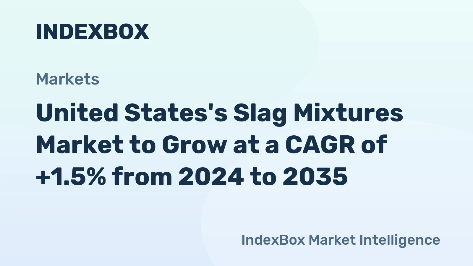 United States's Slag Mixtures Market to Grow at a CAGR of +1.5% from 2024 to 2035