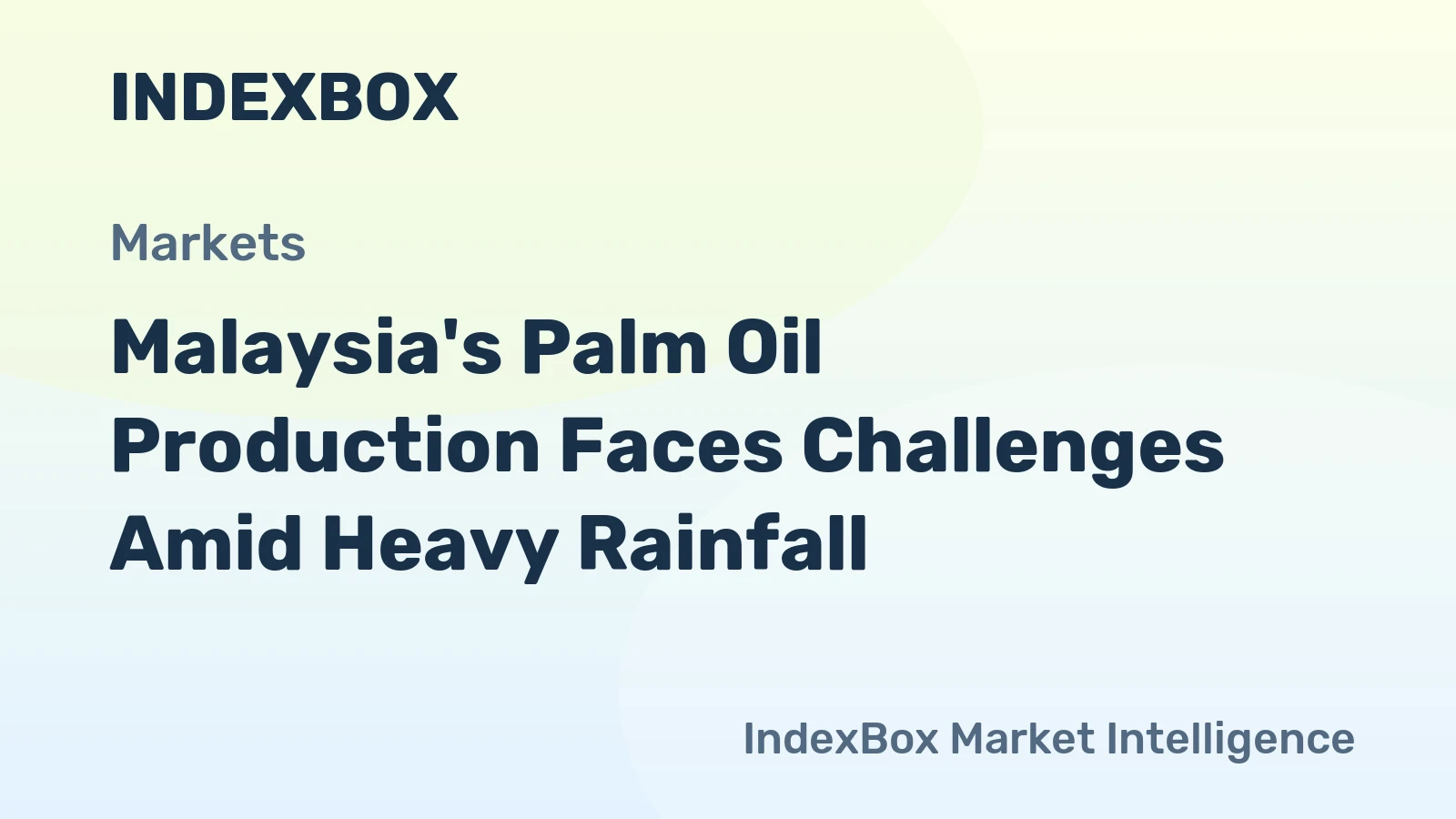 Malaysia's Palm Oil Production Faces Challenges Amid Heavy Rainfall