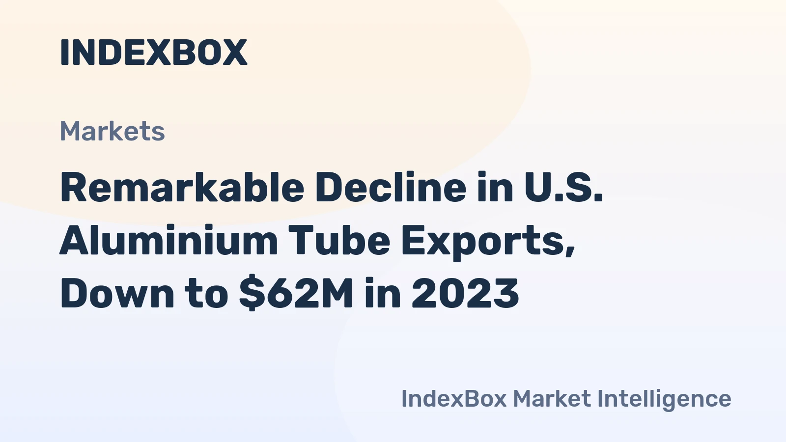 Remarkable Decline in U.S. Aluminium Tube Exports, Down to $62M in 2023