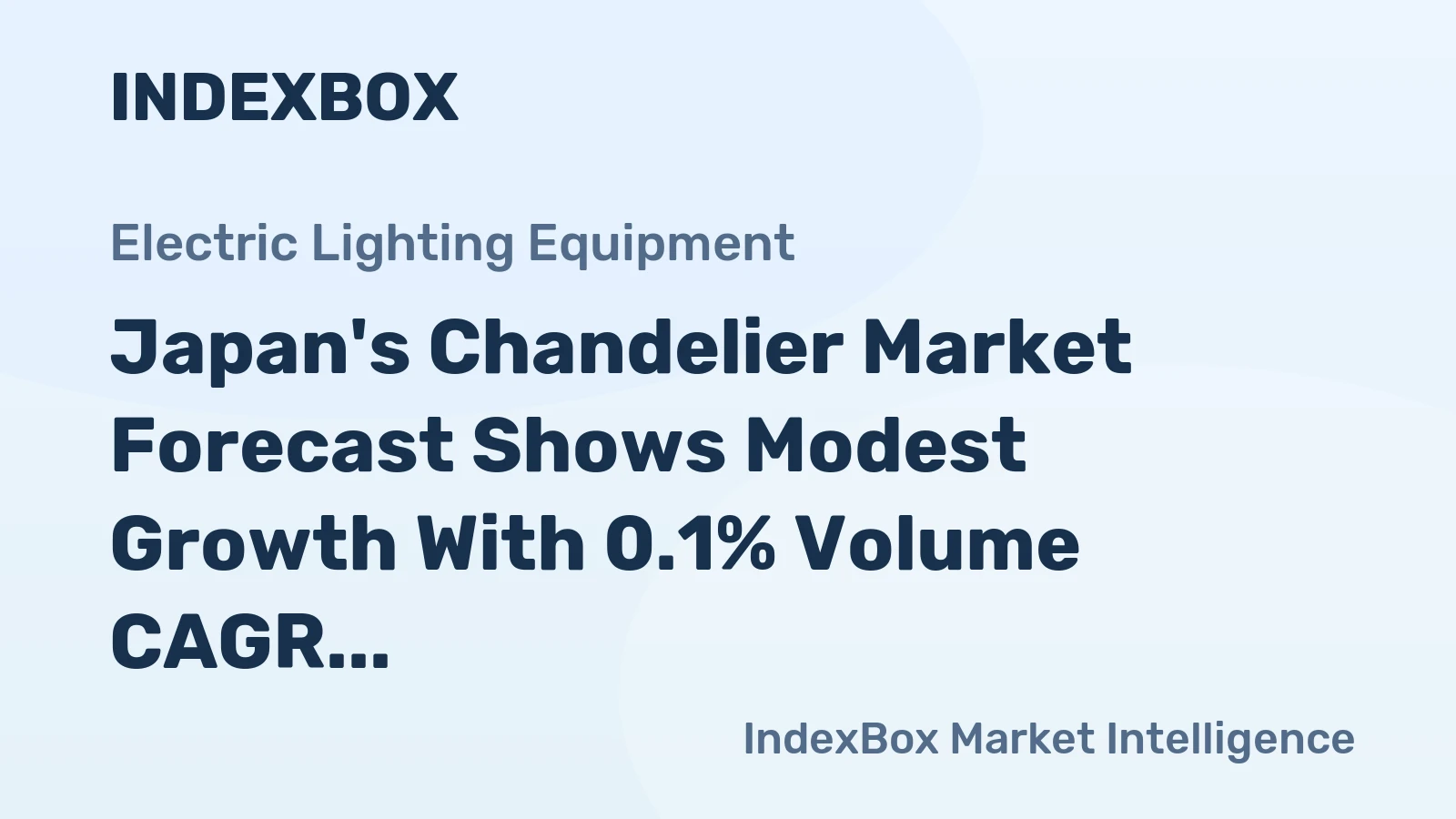 Japan's Chandelier Market Forecast Shows Modest Growth With 0.1% Volume CAGR Through 2035