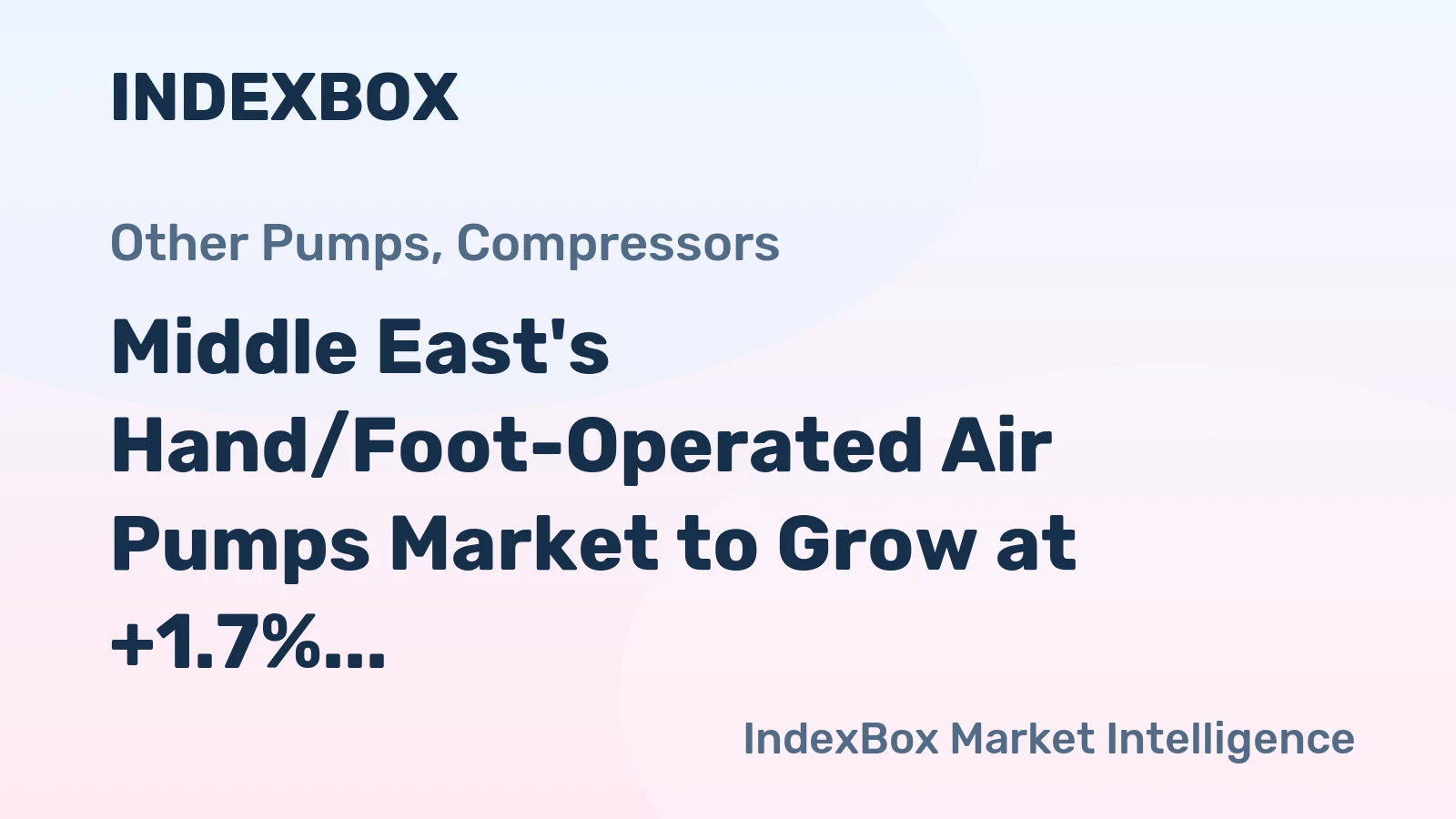 Middle East's Hand/Foot-Operated Air Pumps Market to Grow at +1.7% CAGR, Reaching $264M by 2035