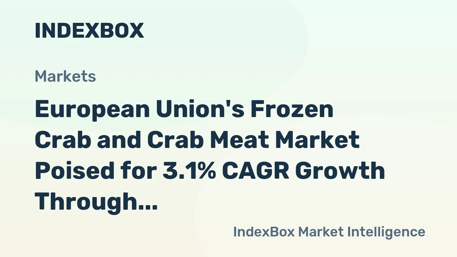 European Union's Frozen Crab and Crab Meat Market Poised for 3.1% CAGR Growth Through 2035