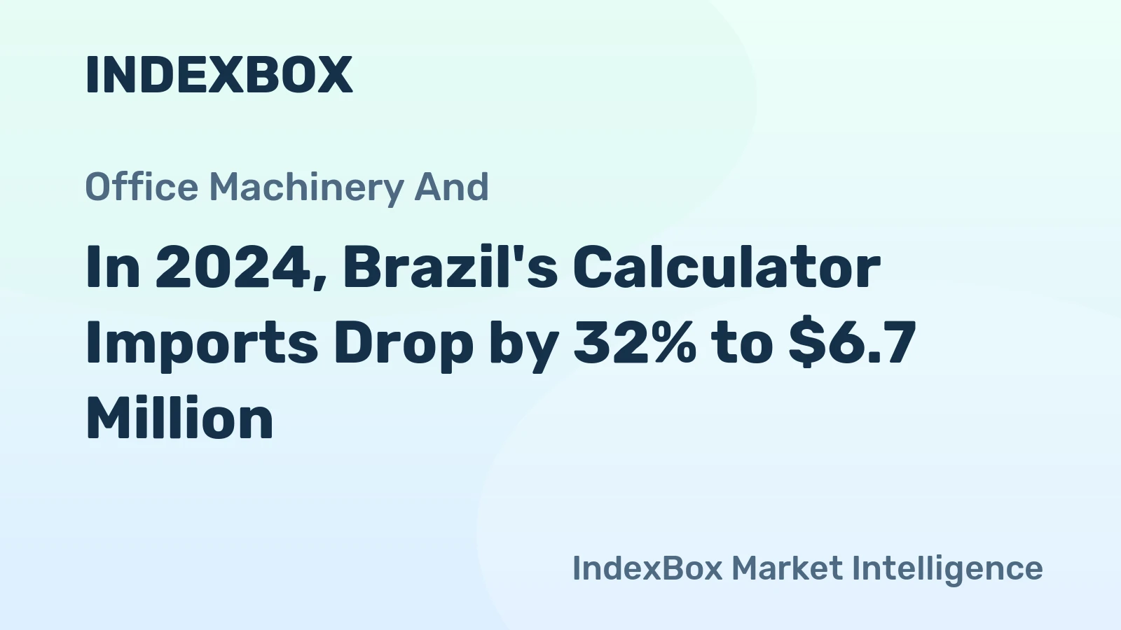 In 2024, Brazil's Calculator Imports Drop by 32% to $6.7 Million