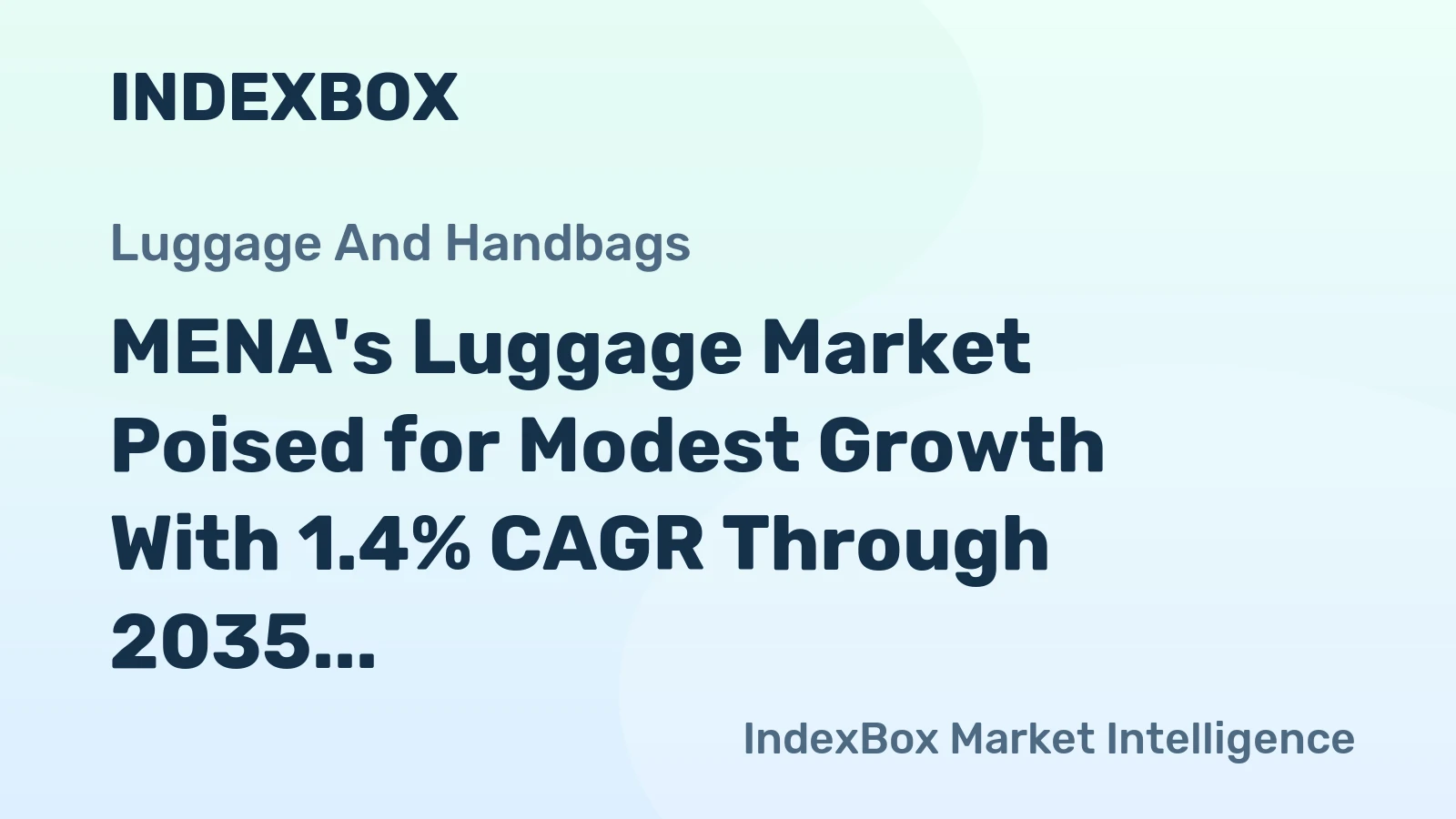 MENA's Luggage Market Poised for Modest Growth With 1.4% CAGR Through 2035